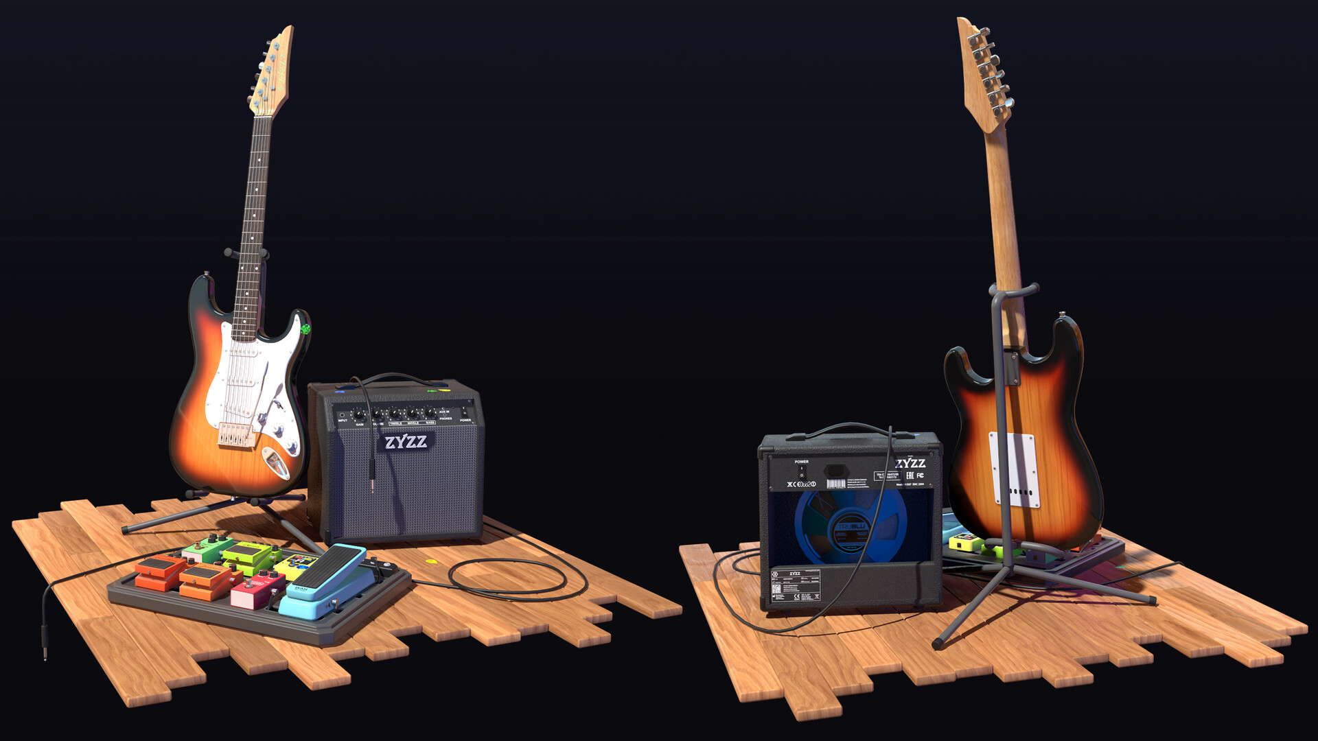 ArtStation - Electric Guitar Gig Setup