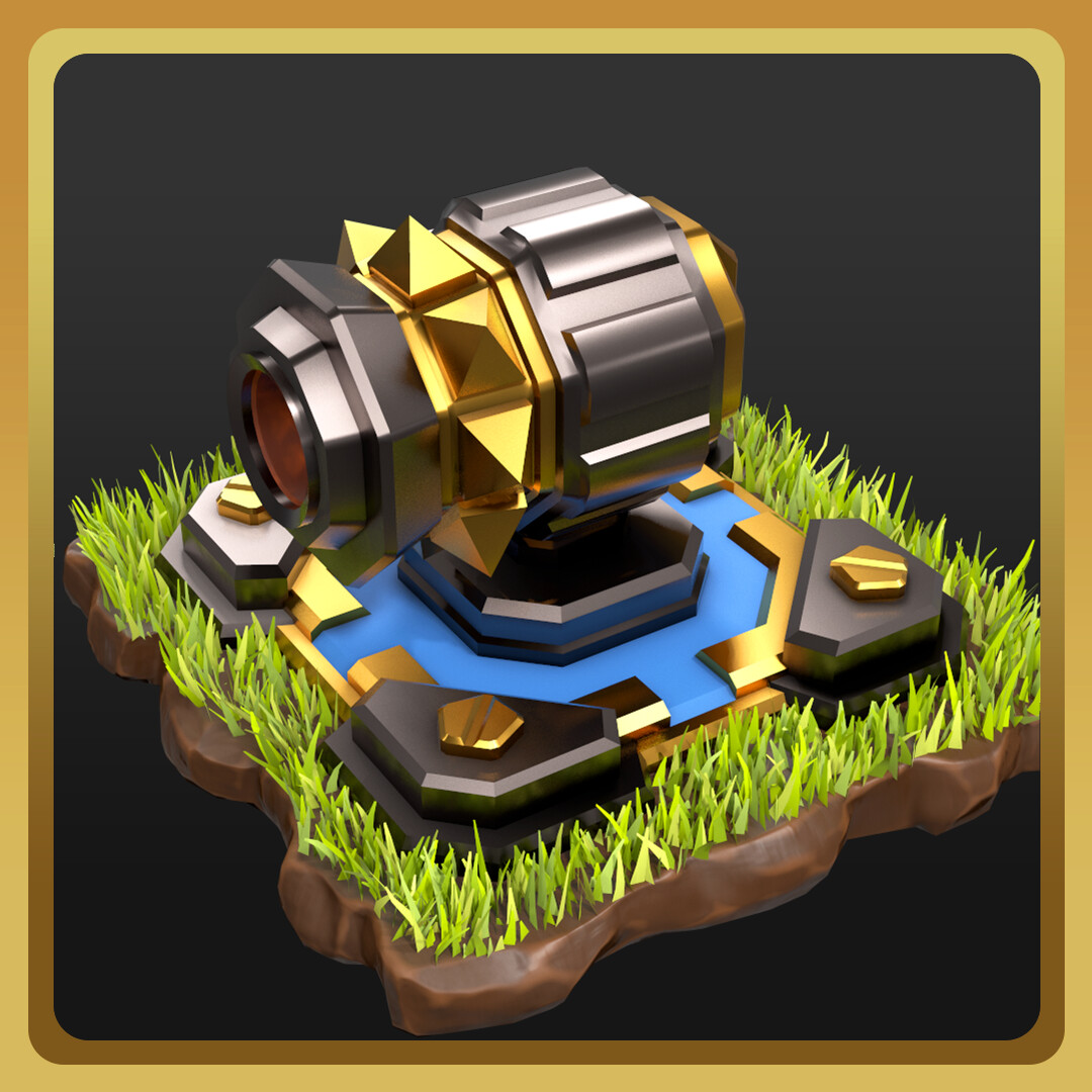 ArtStation - Clash of Clans - Level 17 Cannon (Fan Art)