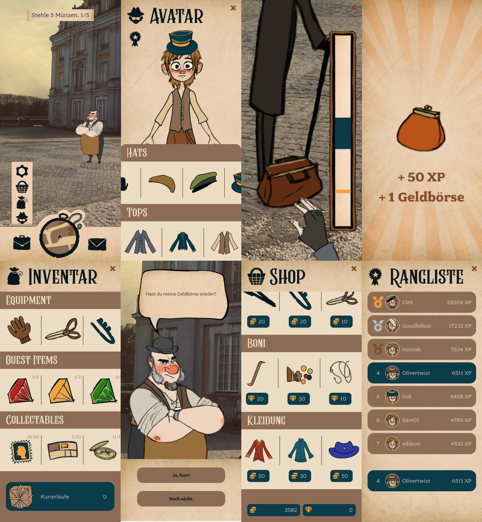 ArtStation - UI-Design for augmenten reality mobile game (Pick-Pocket ...