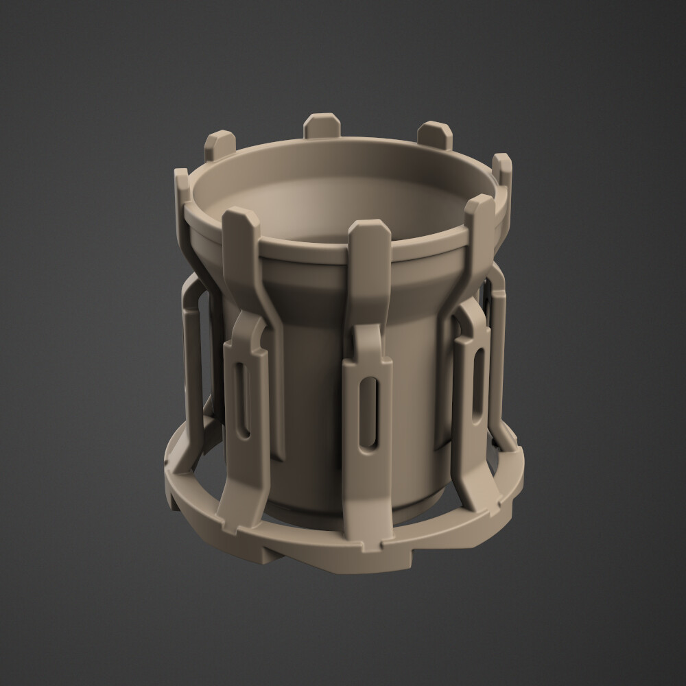ArtStation - Medieval Decorative (3D Print) Trash Can/Bin/Per Holder/etc.