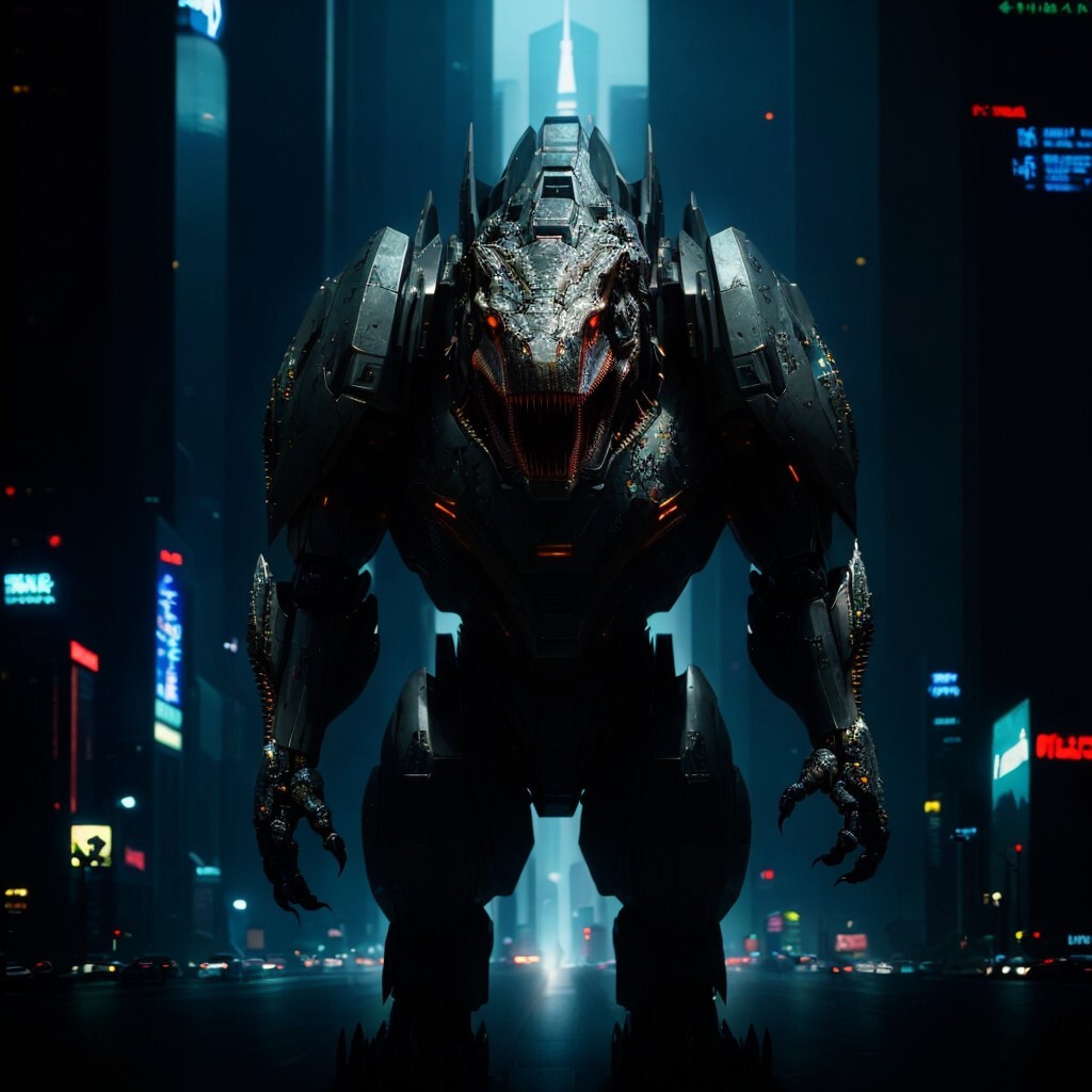 ArtStation - Robotic Dinosaur rampage in the modern city