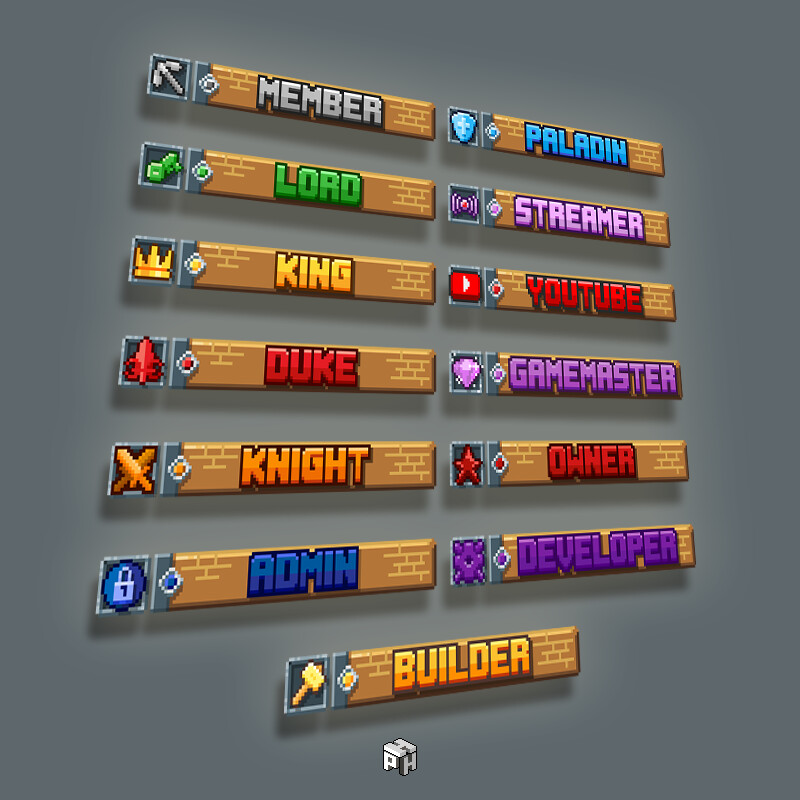 ArtStation - [Minecraft] Rank Tags / Chat Tags / Custom Prefixes