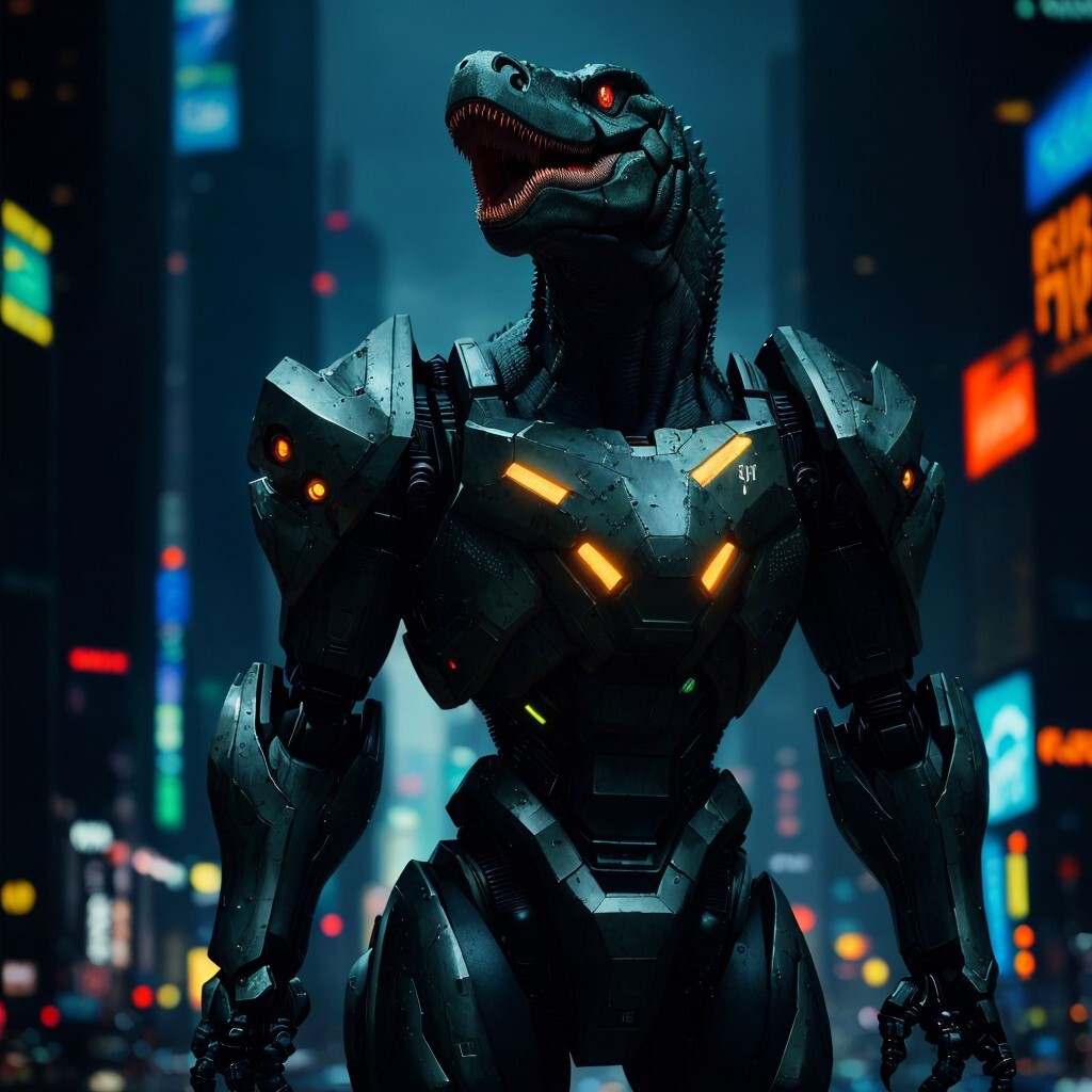 ArtStation - Robotic Dinosaur rampage in the modern city