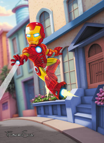 ArtStation - Ironman and his amazing friends