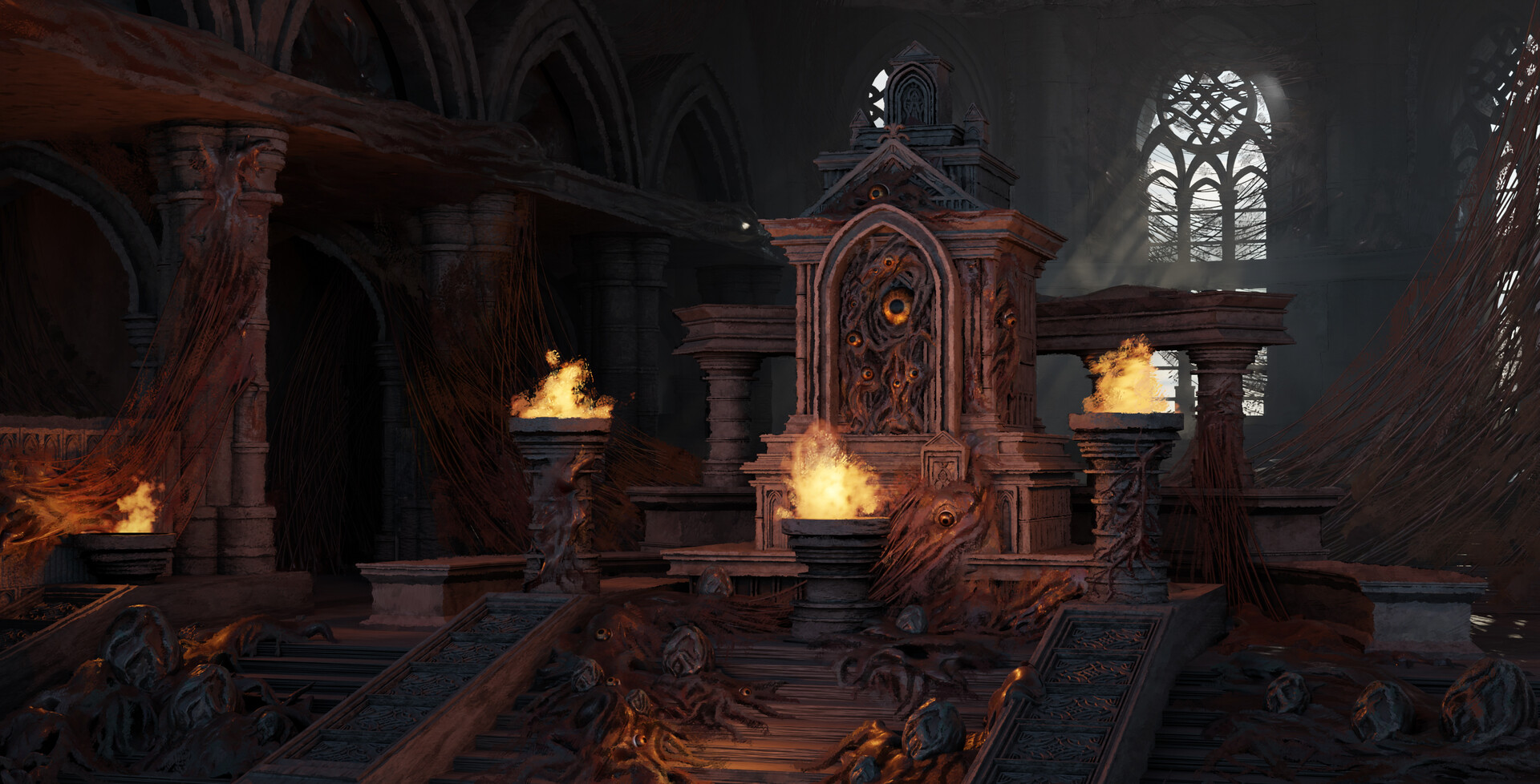 ArtStation - A cathedral that became a hatchery for the devil