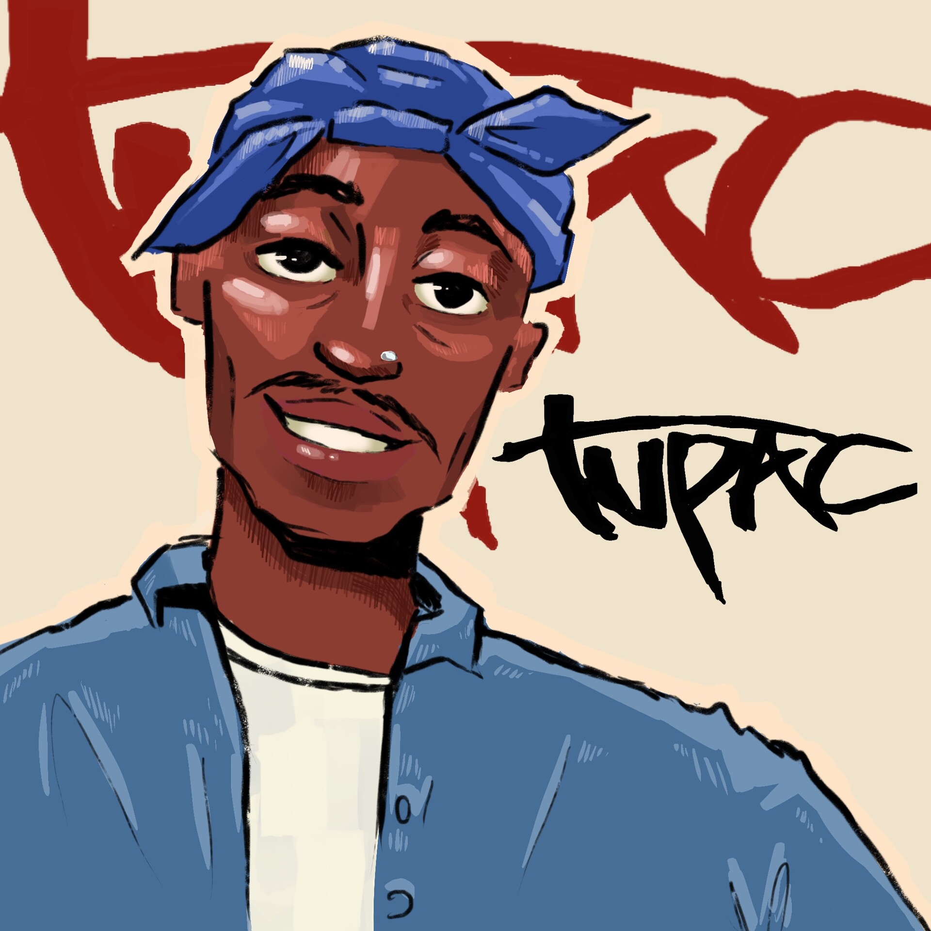 ArtStation - Tupac Shakur Tribute