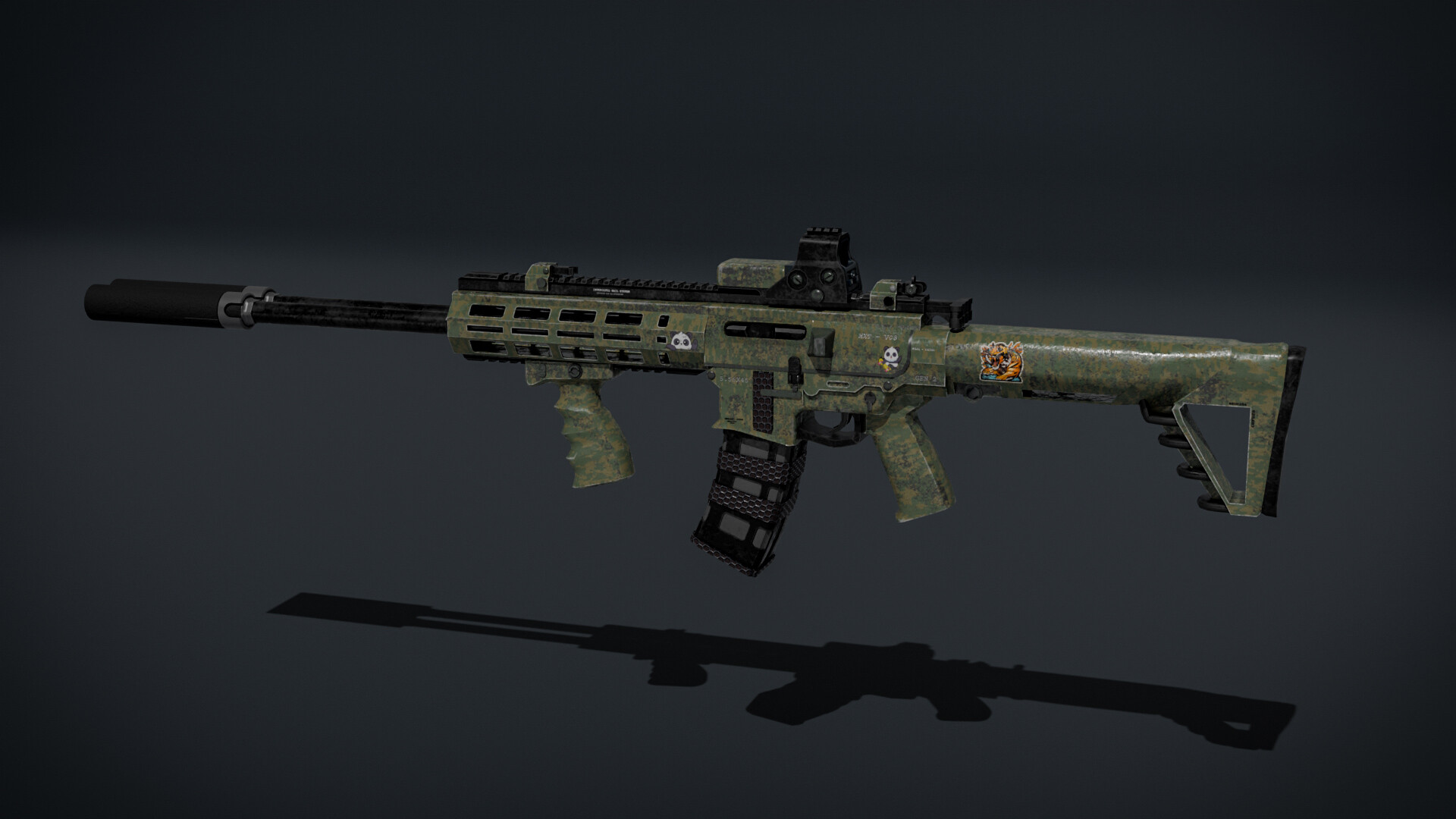 ArtStation - Gilboa Snake Double Barreled AR15 Rifle