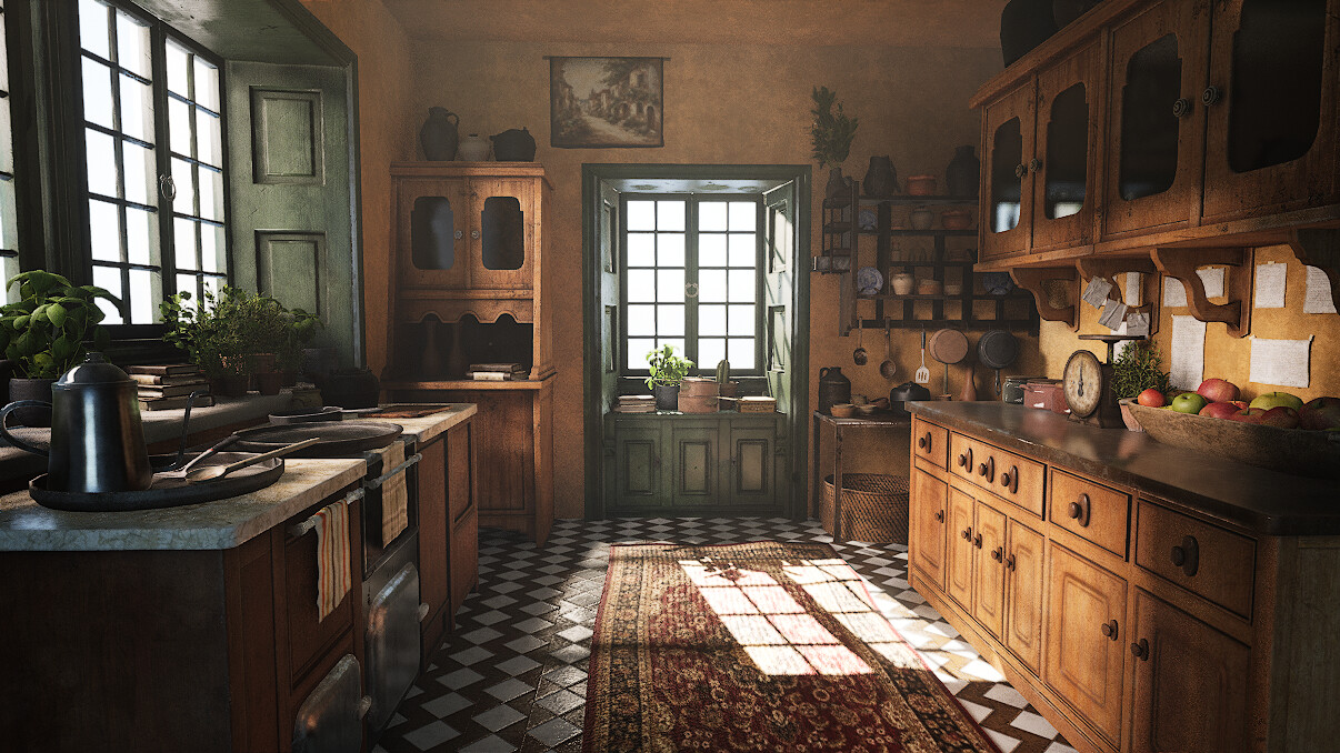 ArtStation - Antique Kitchen