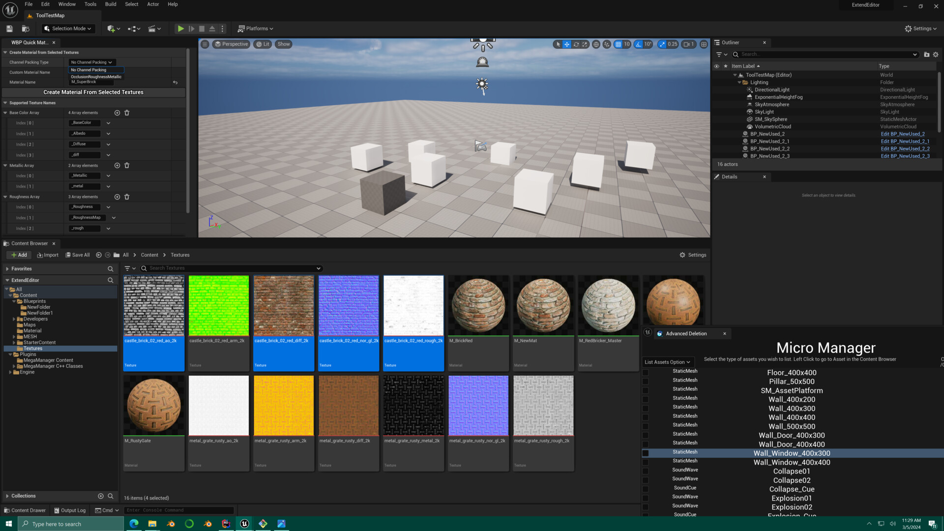 3D Design and Tech Art - Unreal Engine 5.3 Asset Management Tool - Mega ...