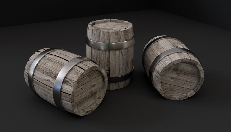 ArtStation - wood box 3D