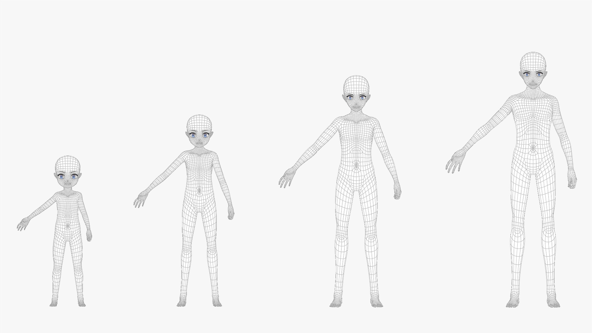 Meng Low - Anime Male Base Mesh Age Kit