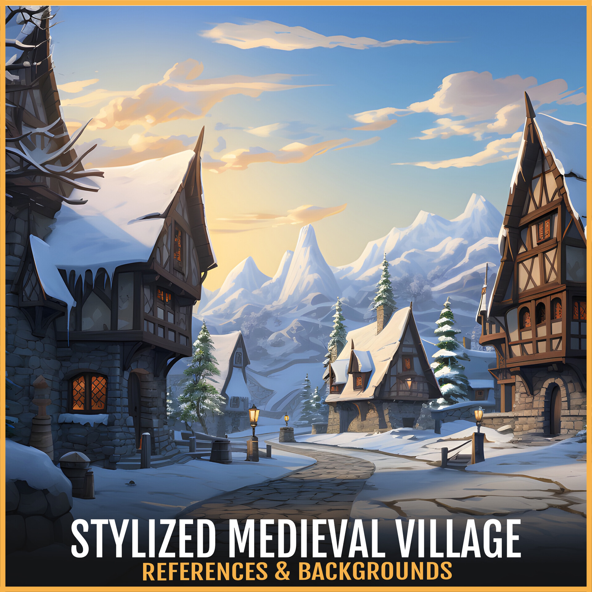 ArtStation - 303 Stylized Medieval Village VOL101