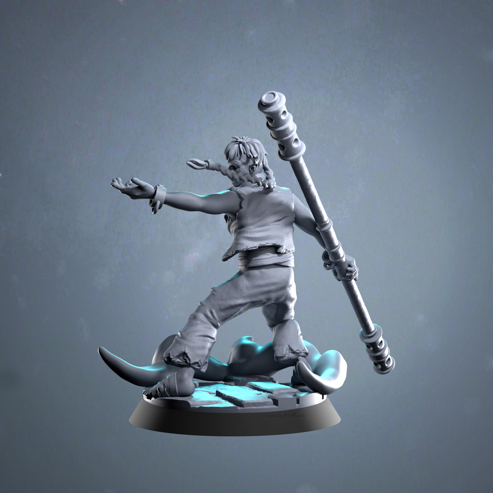 Wolf Kaulen - Air Genasi Monk