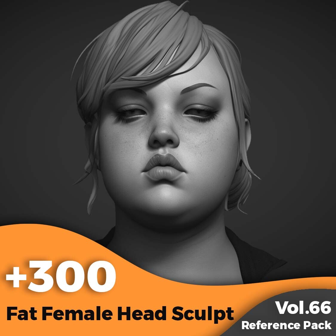Tika Art - +300 Fat Female Head Sculpt Reference(4k)