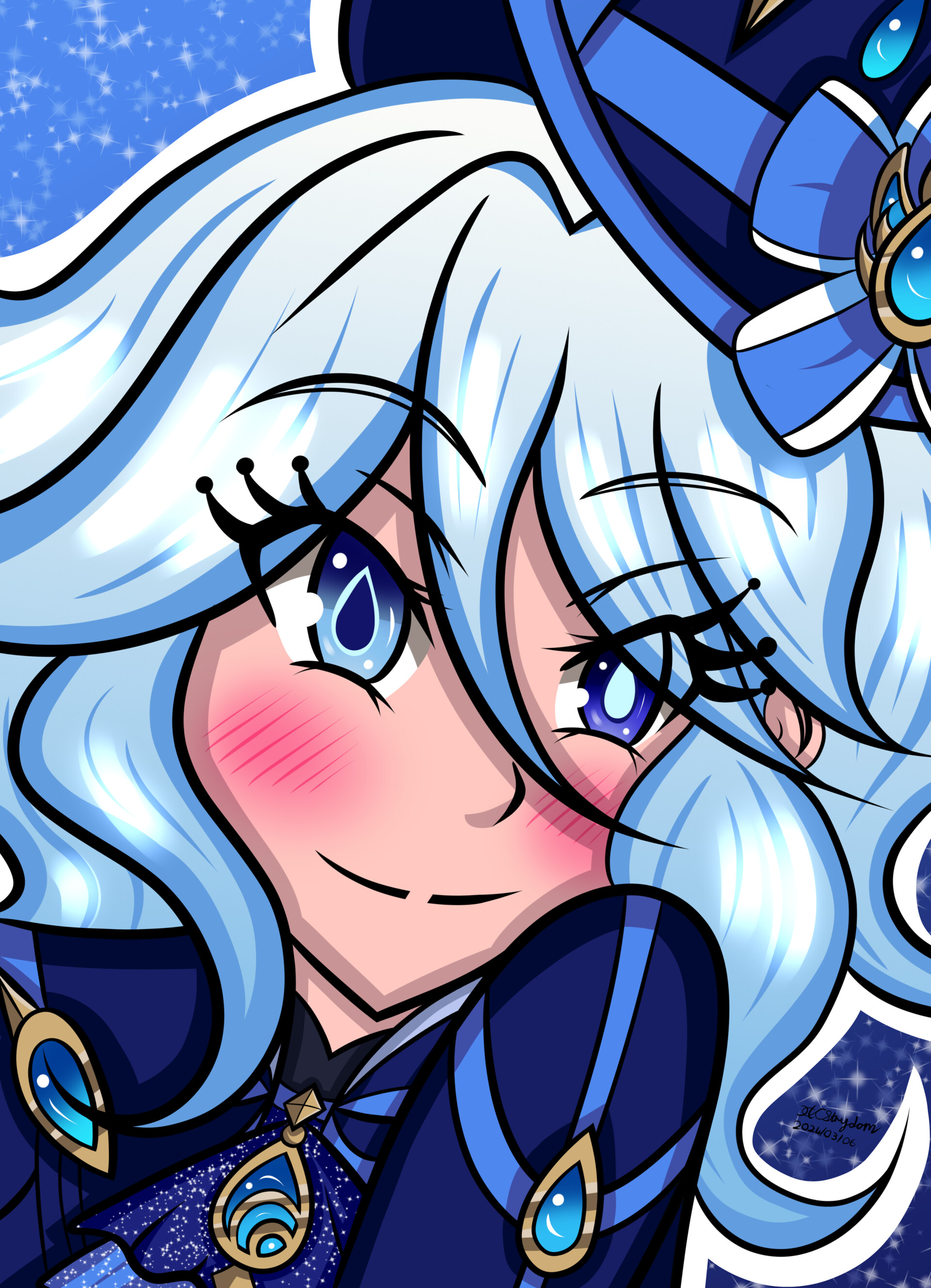 ArtStation - Digital Doodle - Genshin Impact Furina!