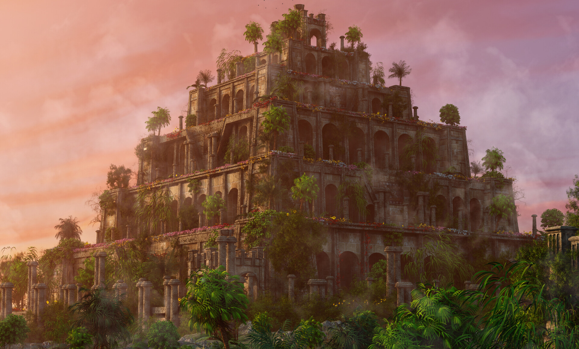 Ruins Of The Hanging Gardens Of Babylon