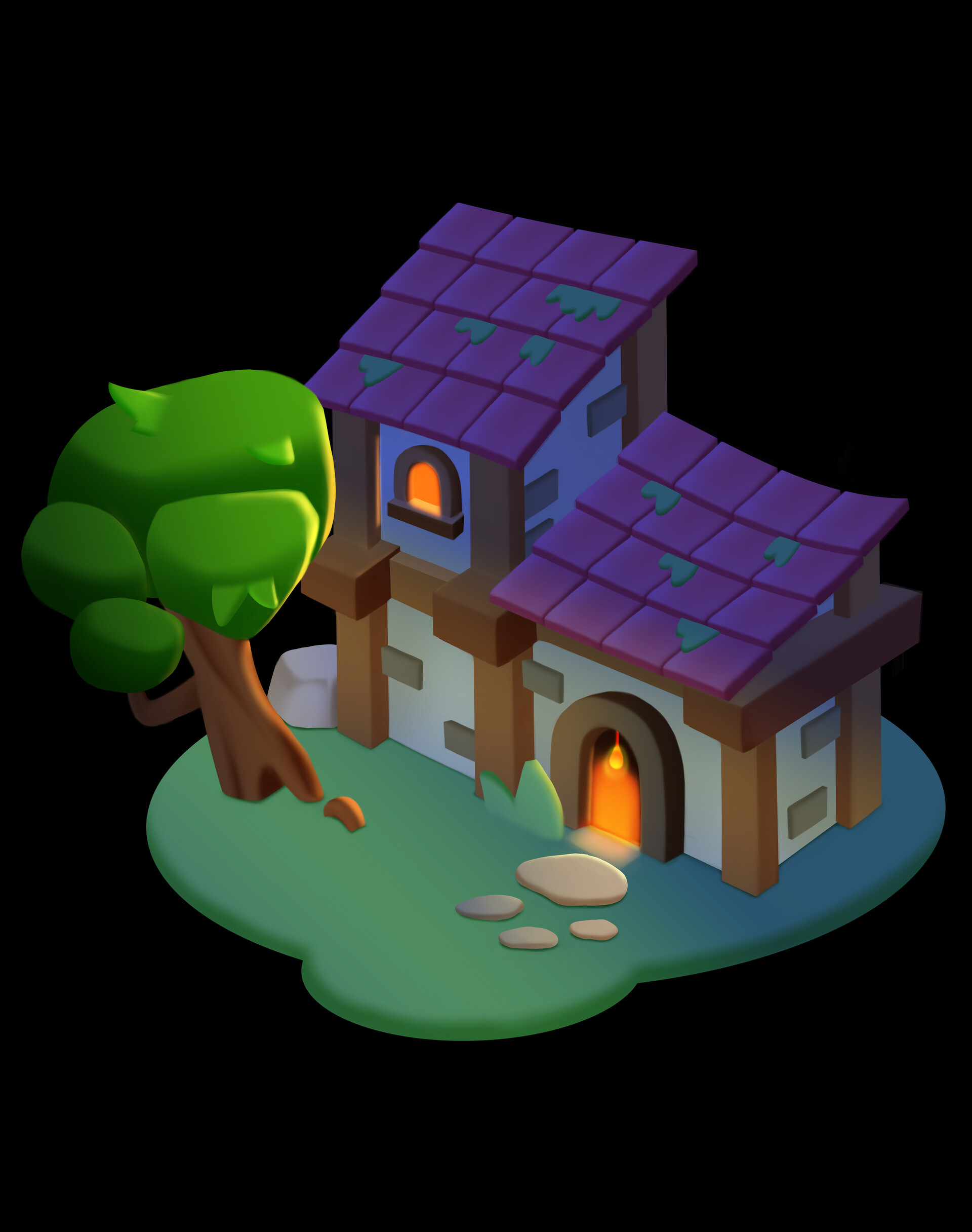 ArtStation - the hut in the forest