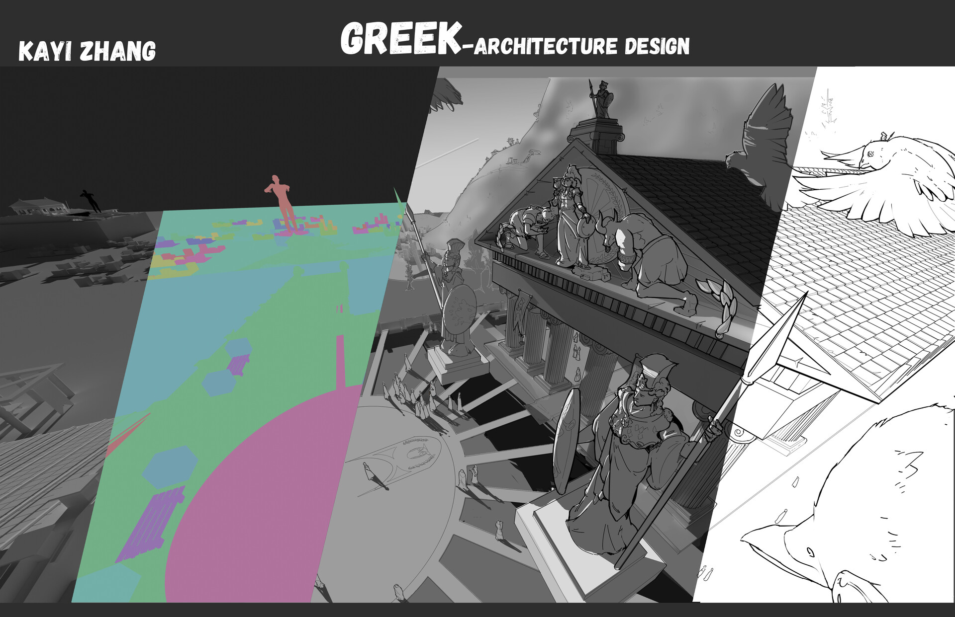 ArtStation - 2023Fall_Architecture_design_week01_Greek