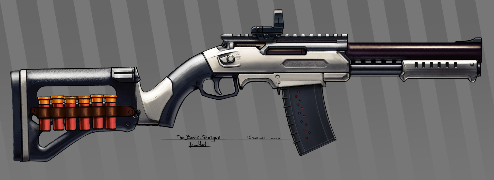 ArtStation - Basic Shotgun originated from an uncanny ML generation