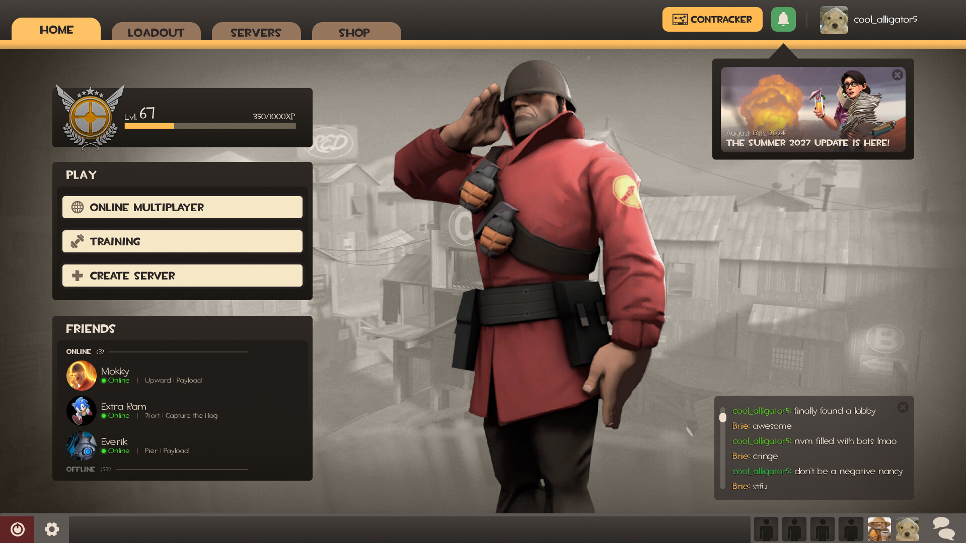 Chris - Team Fortress 2 UI/UX Reimagining (fan-made)