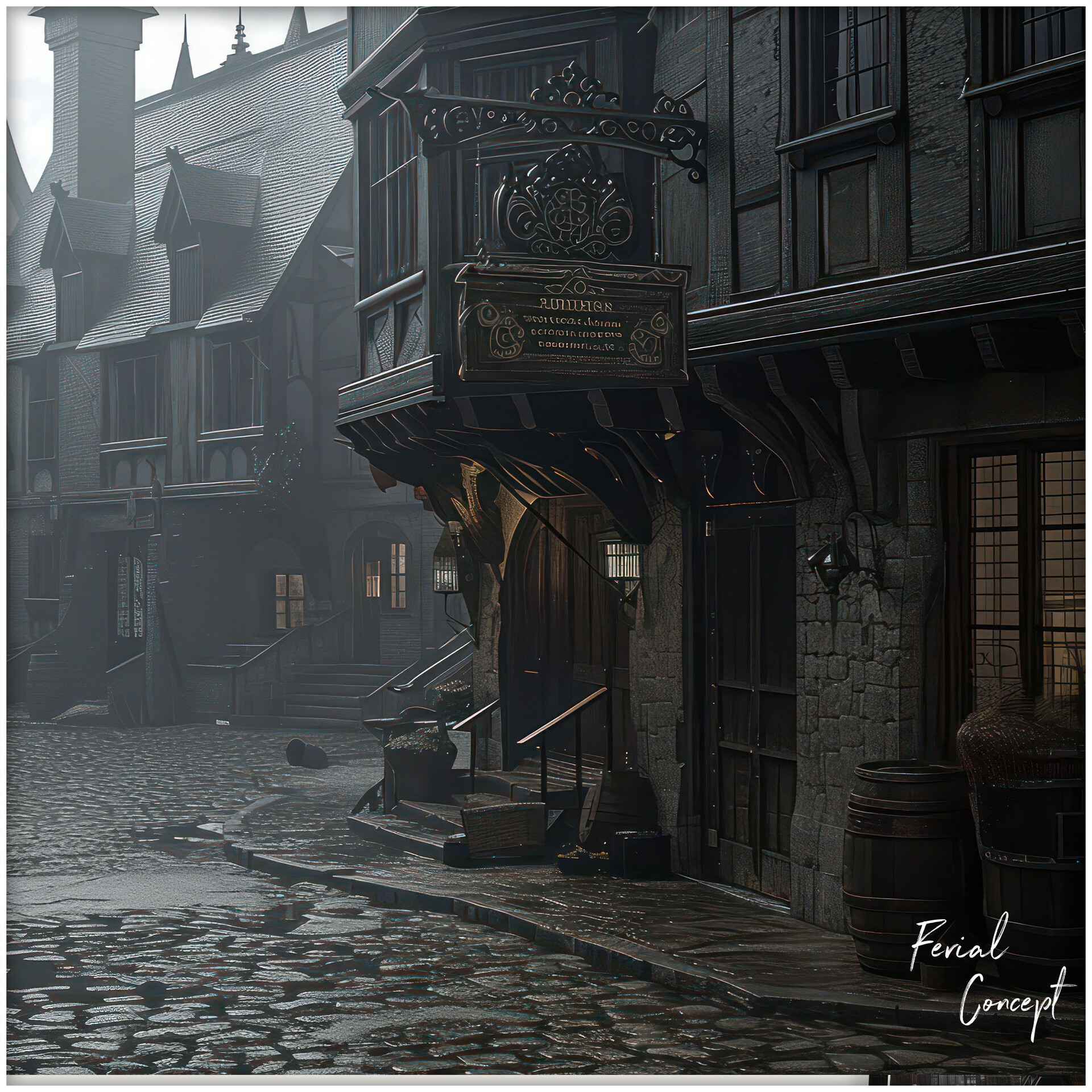 Ferial Concept - 🔹330 Steampunk Horror - Exterior Reference Image Pack ...