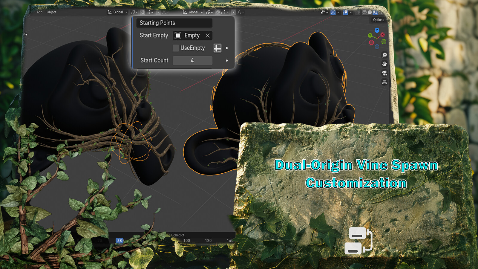 3D Tudor - Blender 4 Geometry Nodes Workshop: Jungle Vines