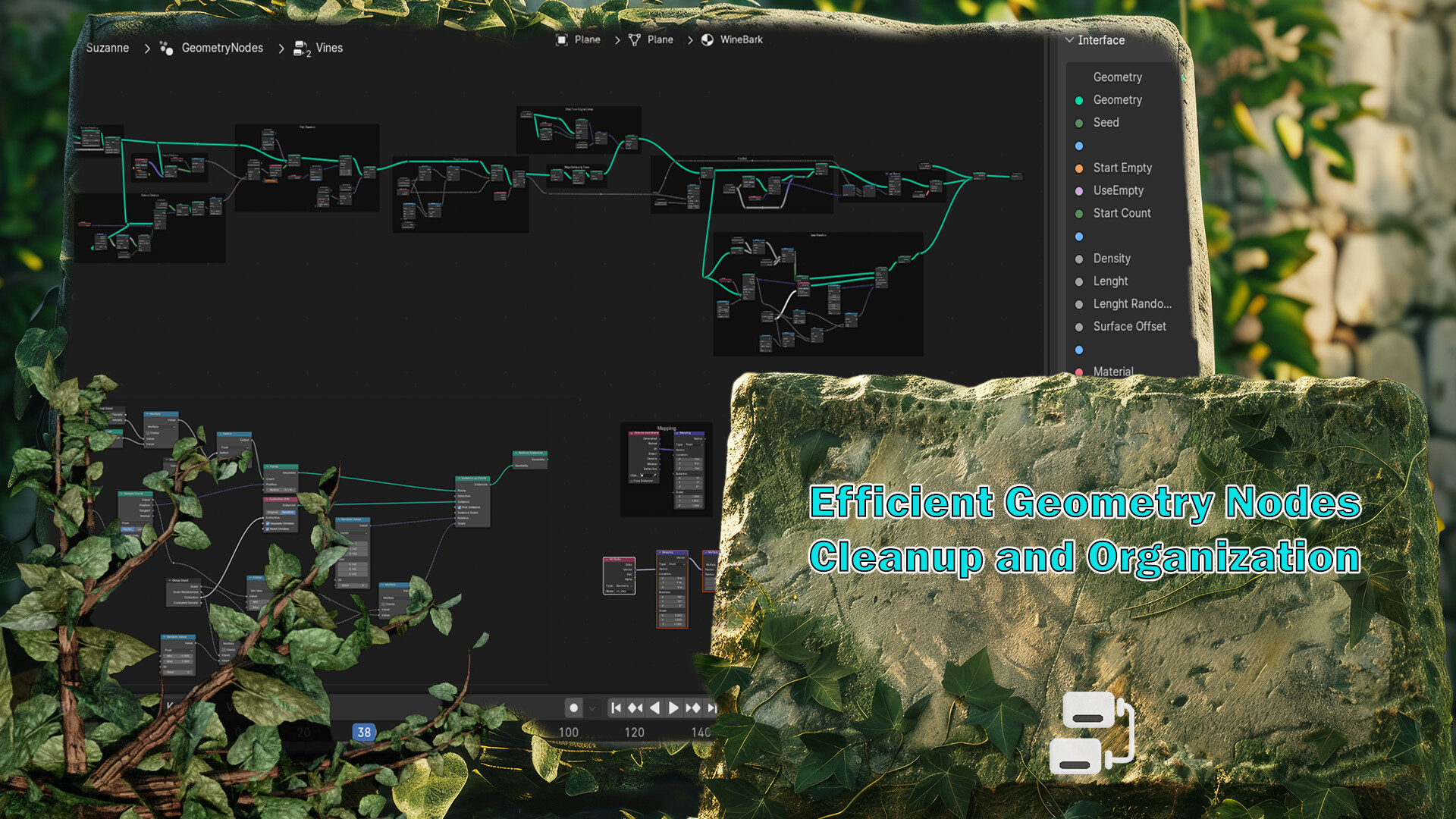 3D Tudor - Blender 4 Geometry Nodes Workshop: Jungle Vines