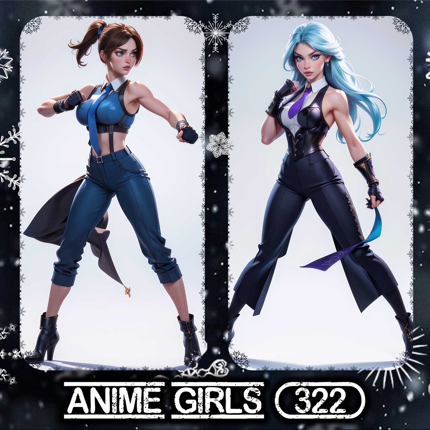 ArtStation - 270 Anime Girls (Brave Fighter) Images Reference Pack - 4K ...
