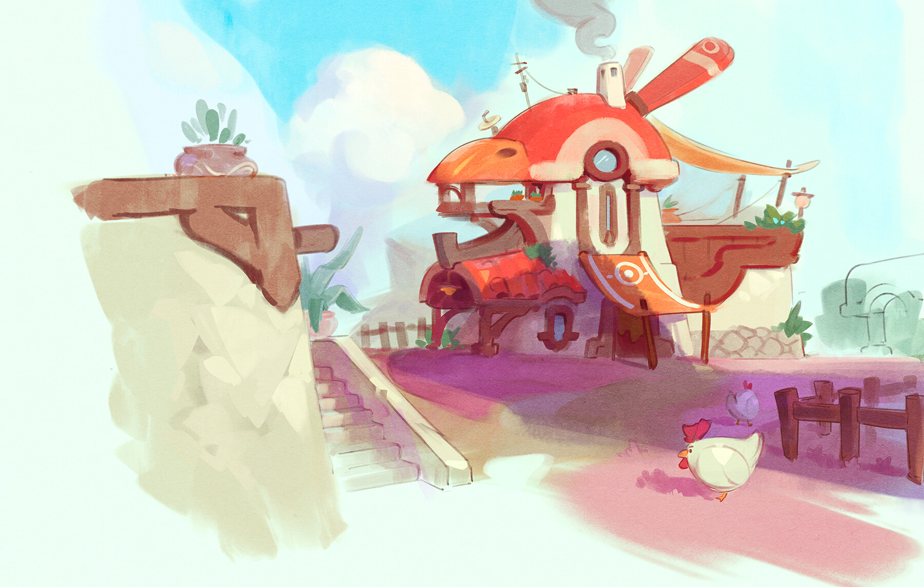 Roberto Gatto Art - Chicken farm