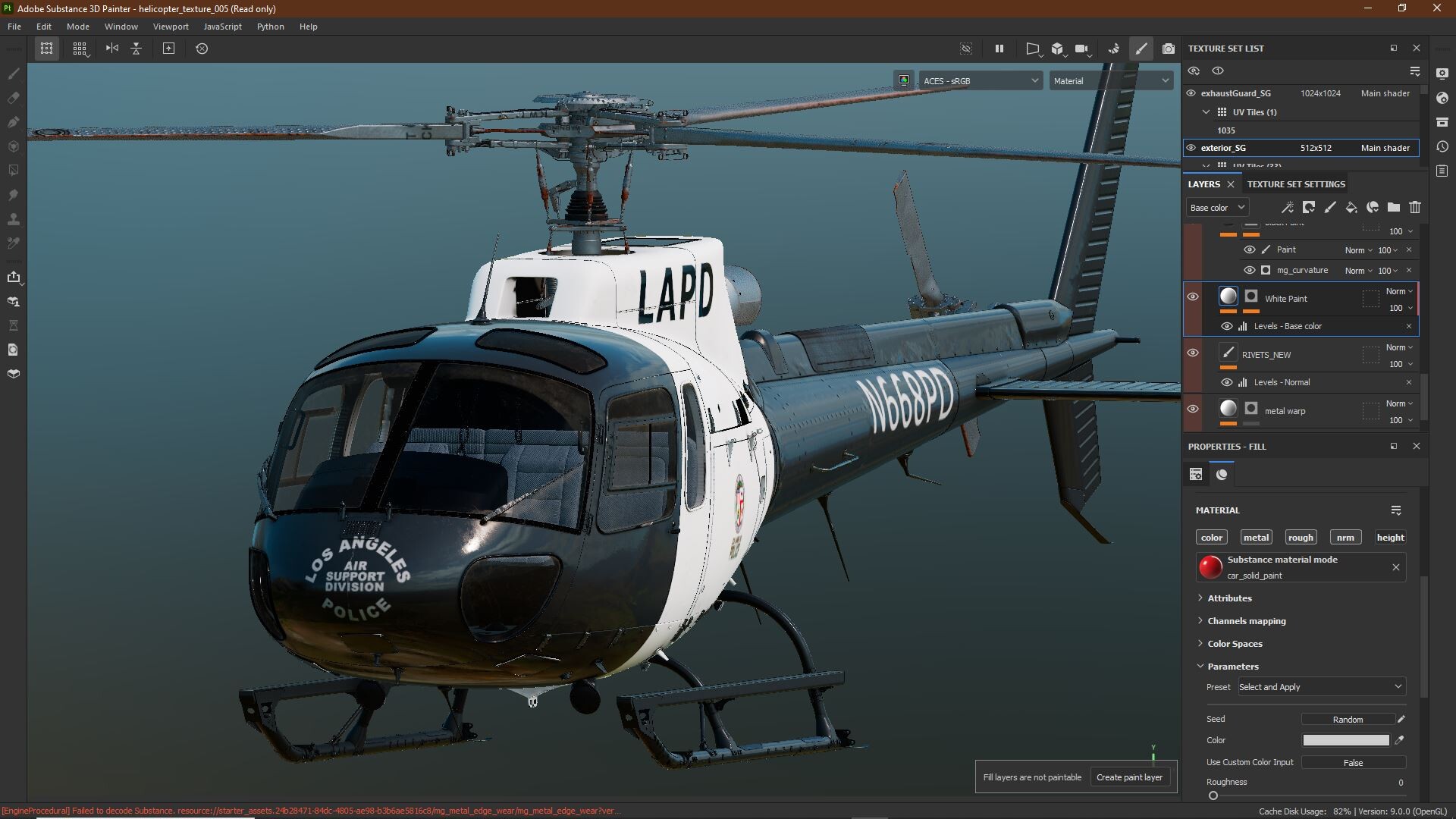 ArtStation - VFX Vehicle - LAPD Helicopter