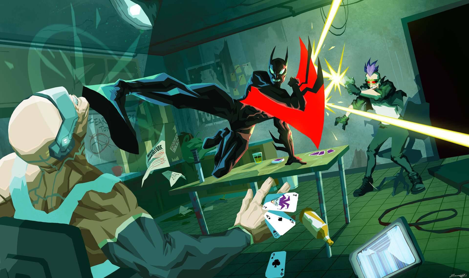 ArtStation - Batman Beyond Visual Development Study