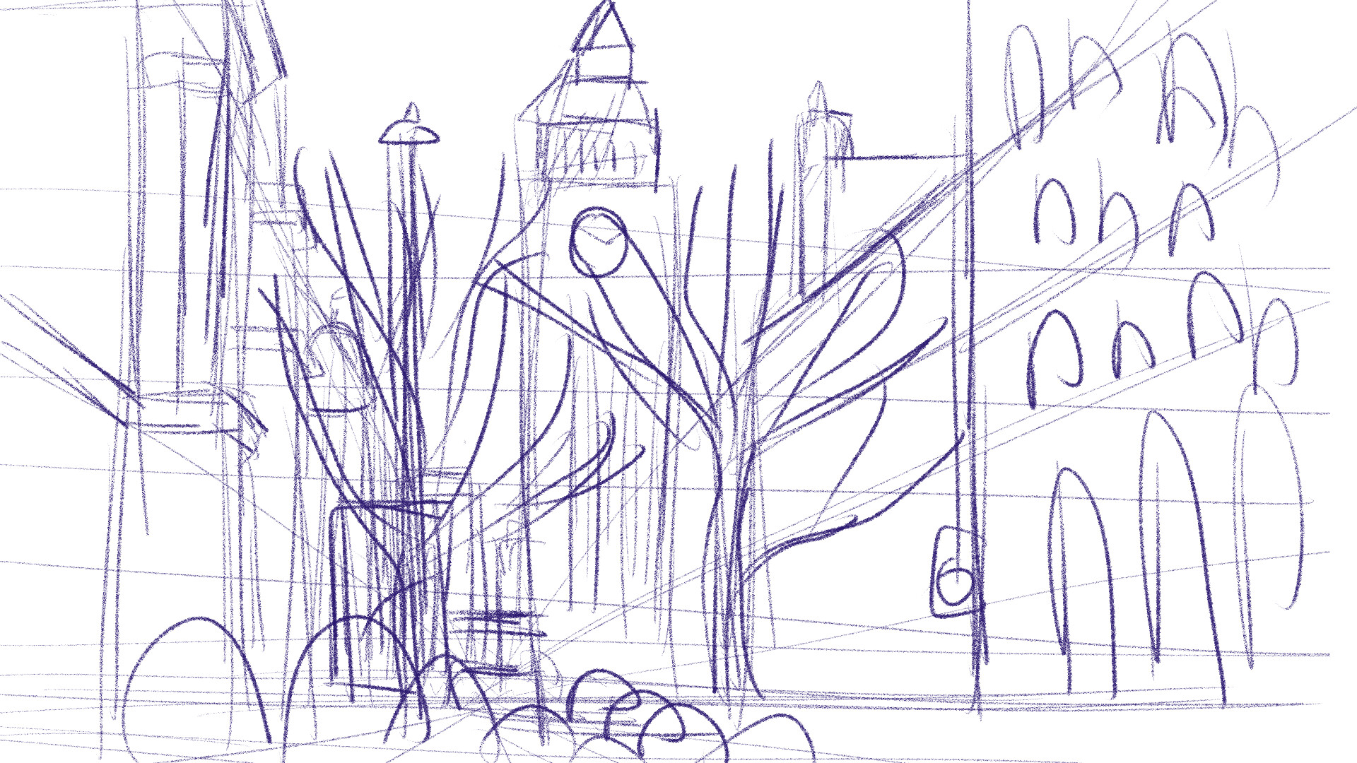 준혁/Junhyeok 강/Kang - 크로키 - 배경