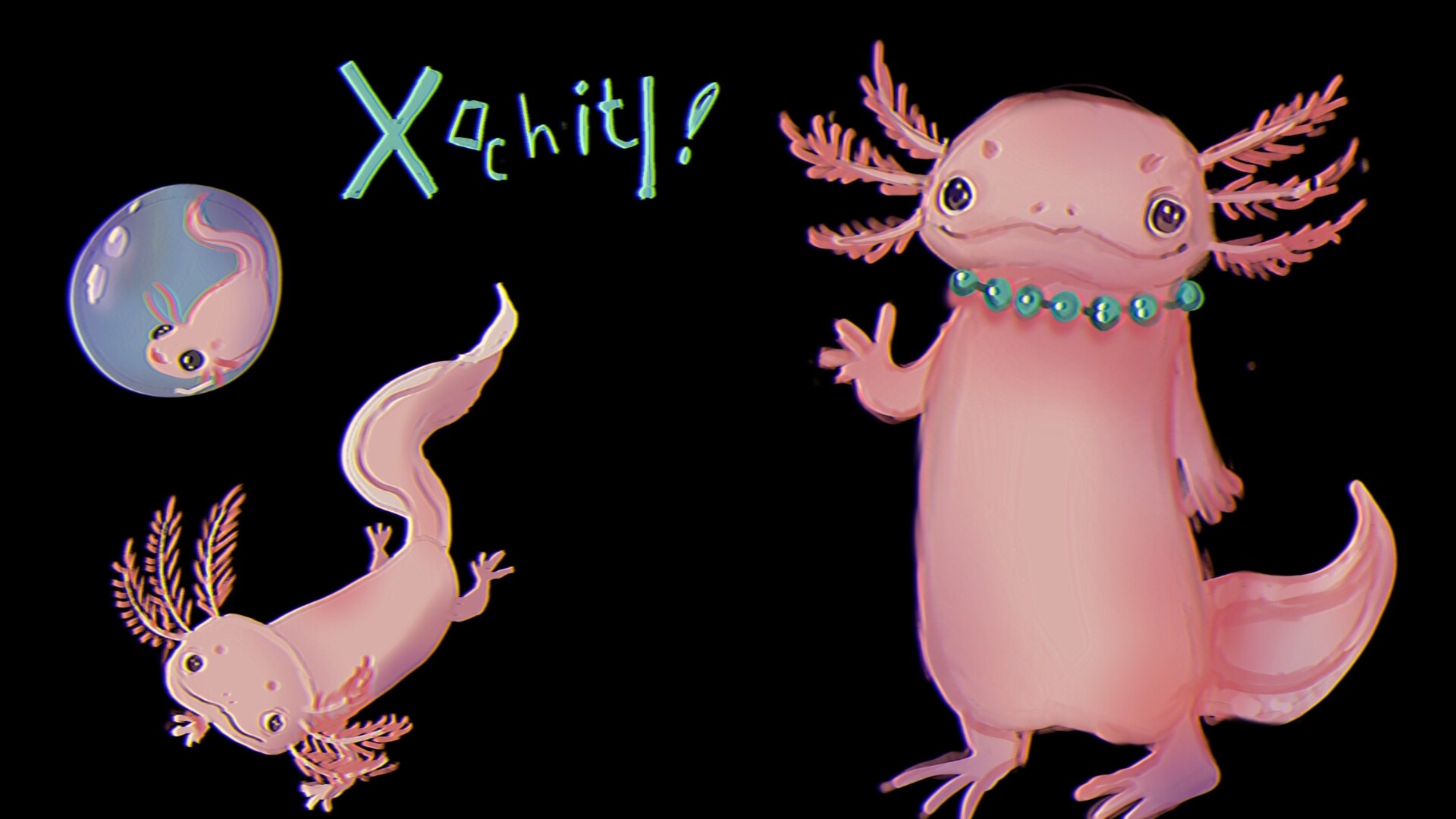 ArtStation - Xochitl (The Axolotl)