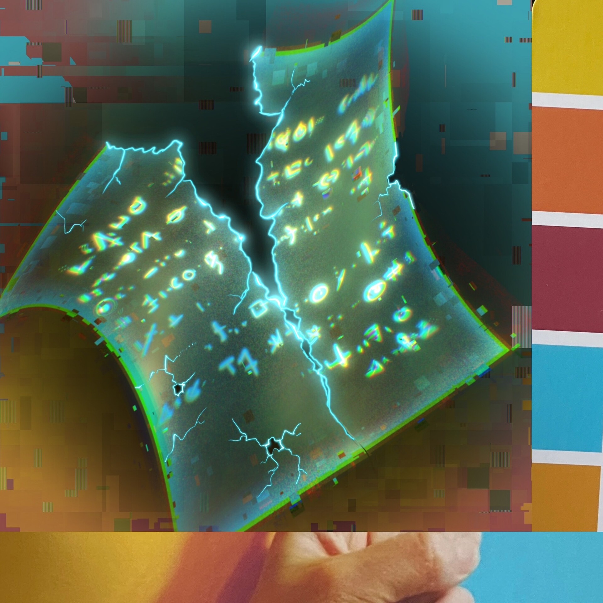 ArtStation - Torn cyber note