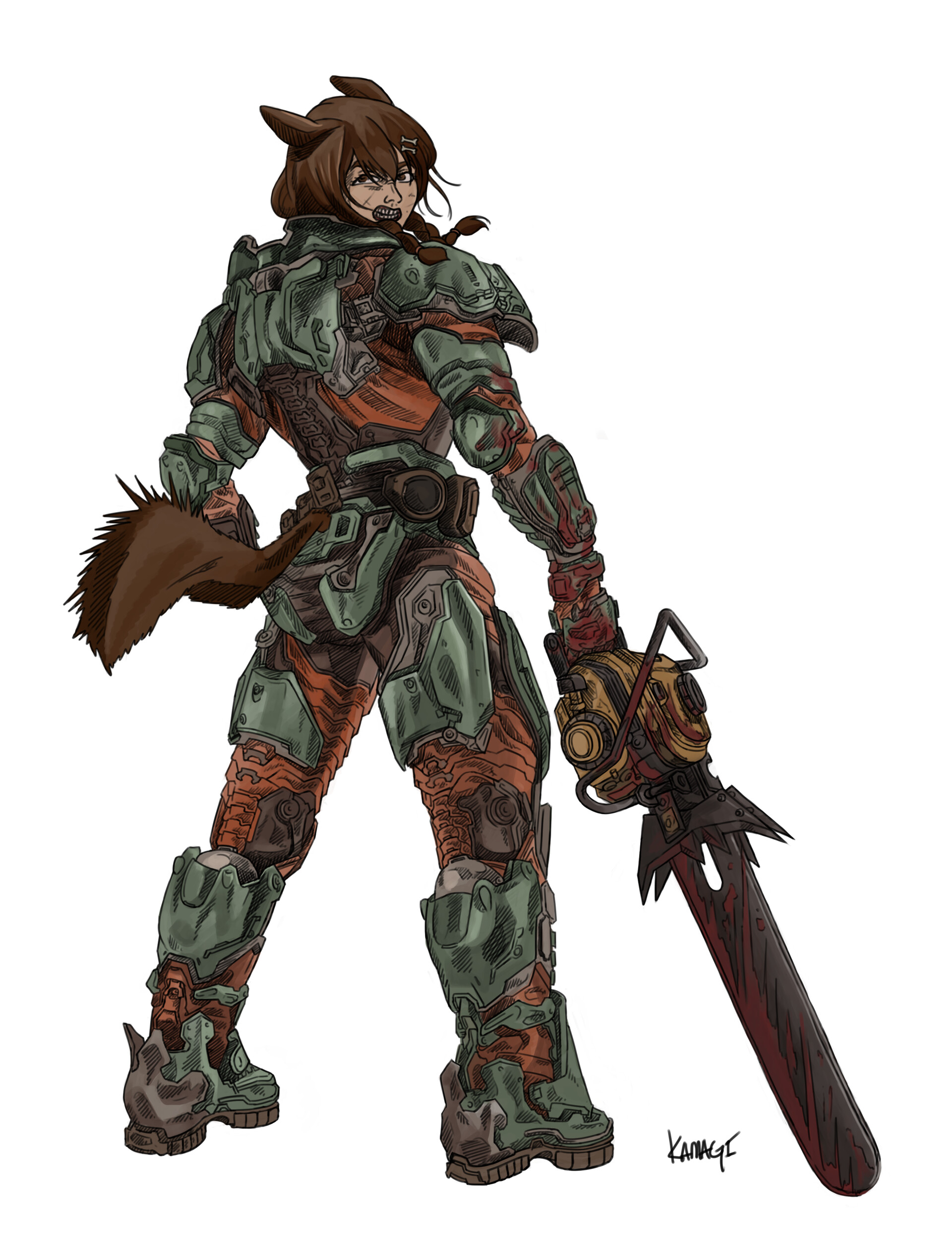 ArtStation - Korone DOOM Fanart