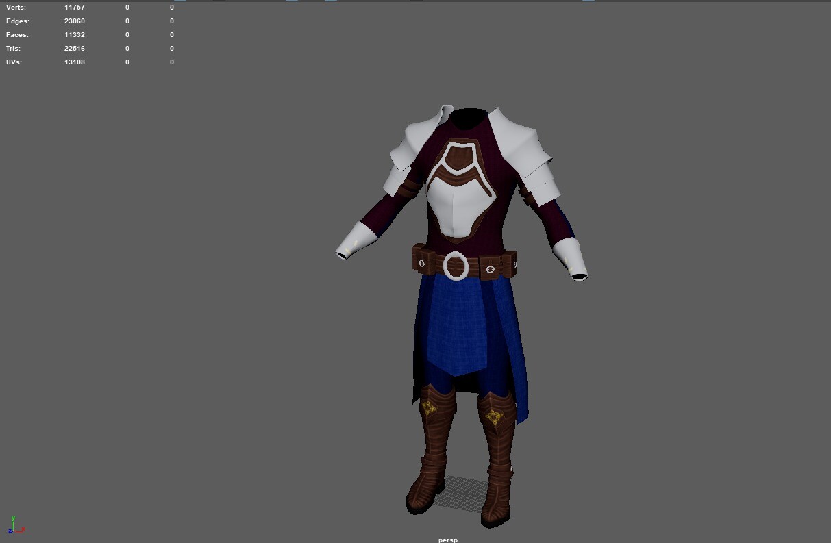 ArtStation - low poly wizard costume