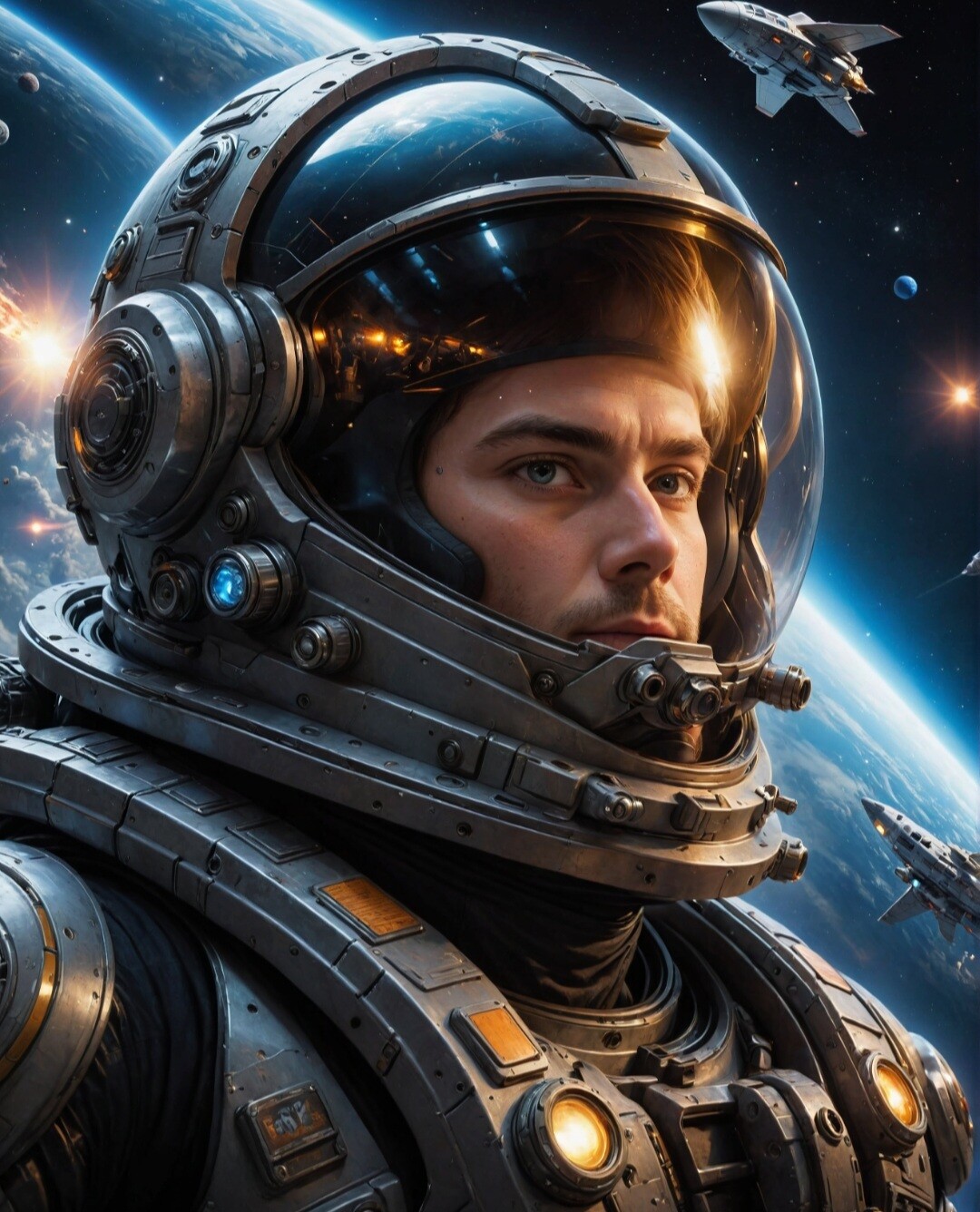 ArtStation - Space fighter pilots/helmet design