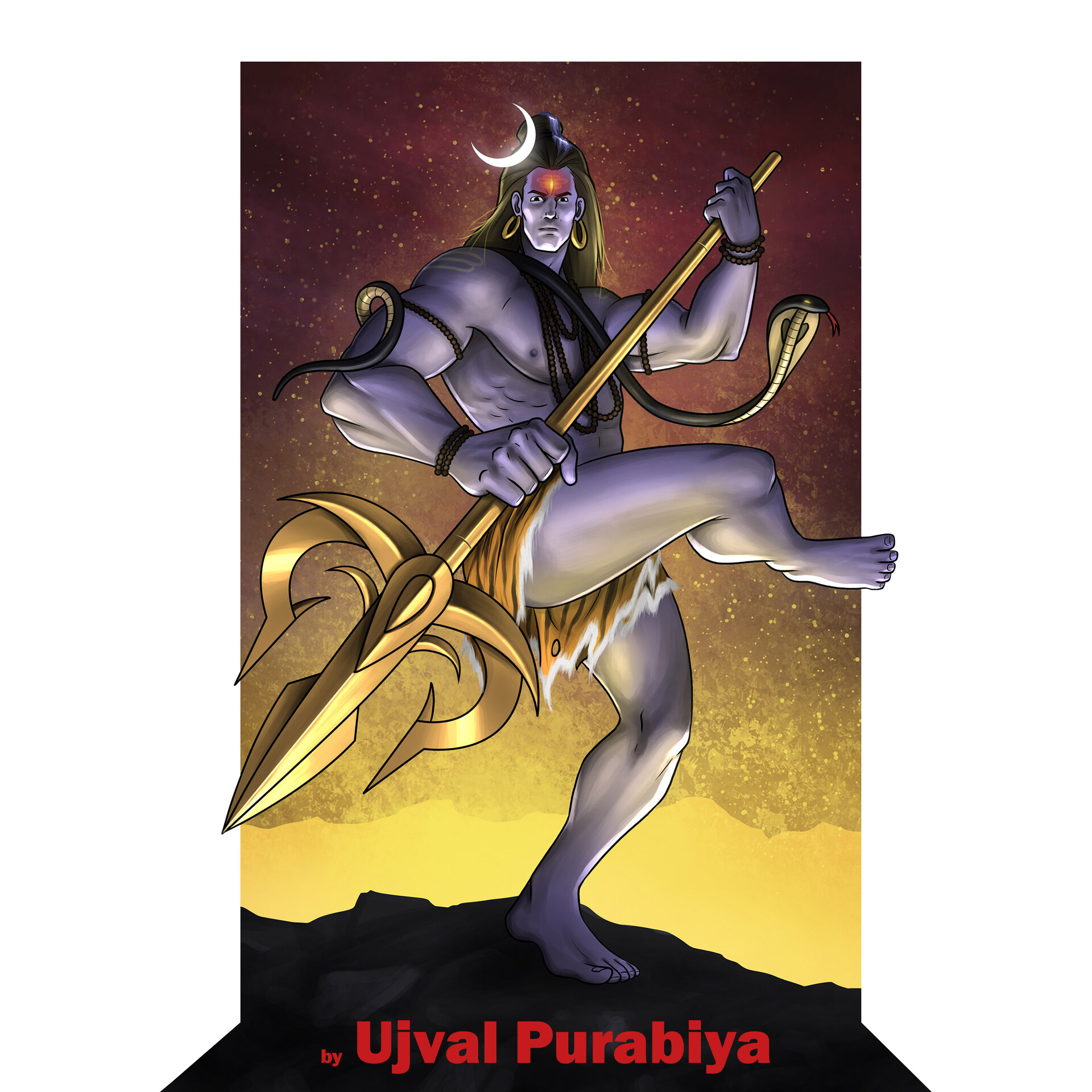 lord shiva angry tandav