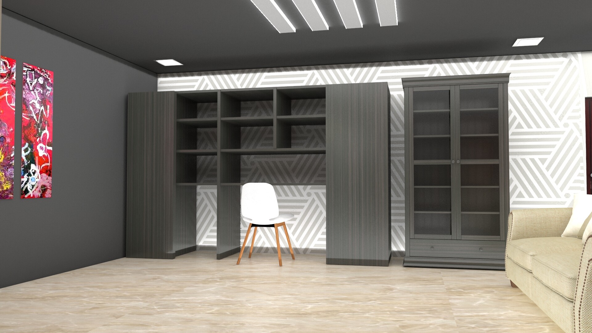 ArtStation - 3ds max study room vray output