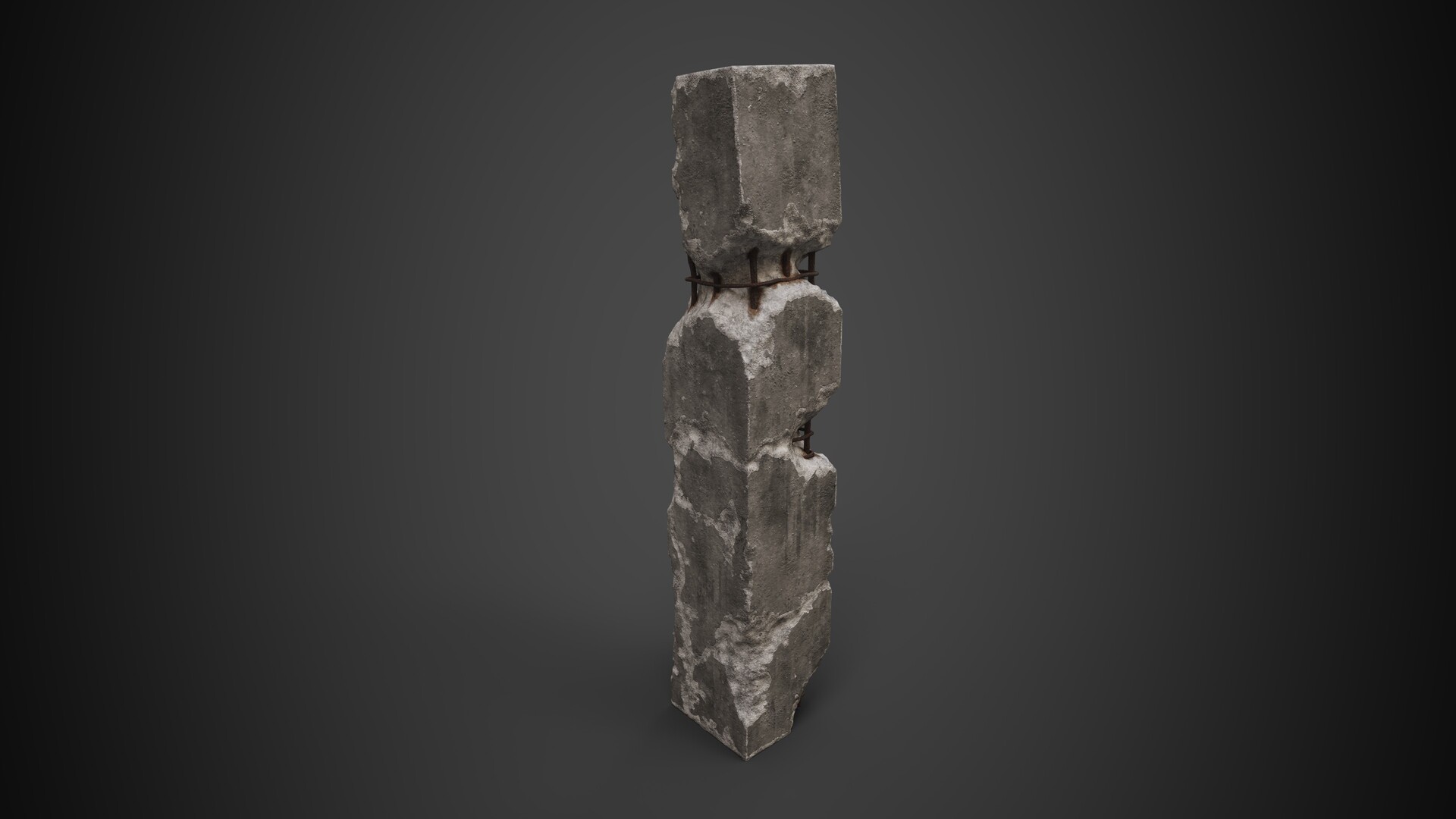 ArtStation - concrete pillar with steel rod