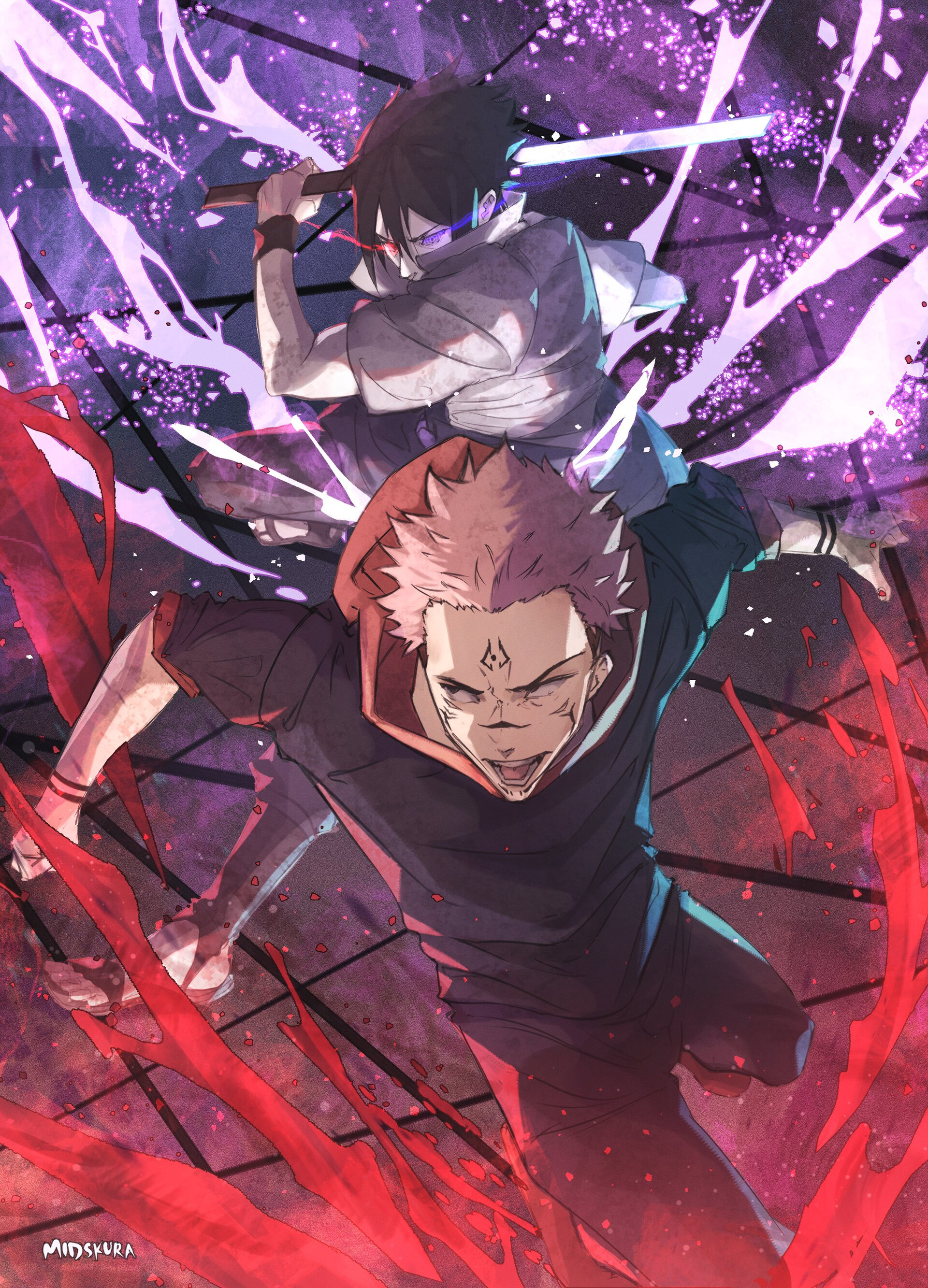 ArtStation - Sukuna VS Sasuke