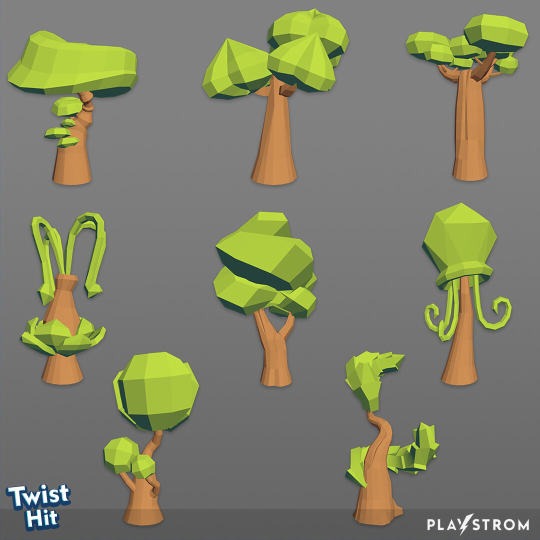 ArtStation - Mobile game nature props