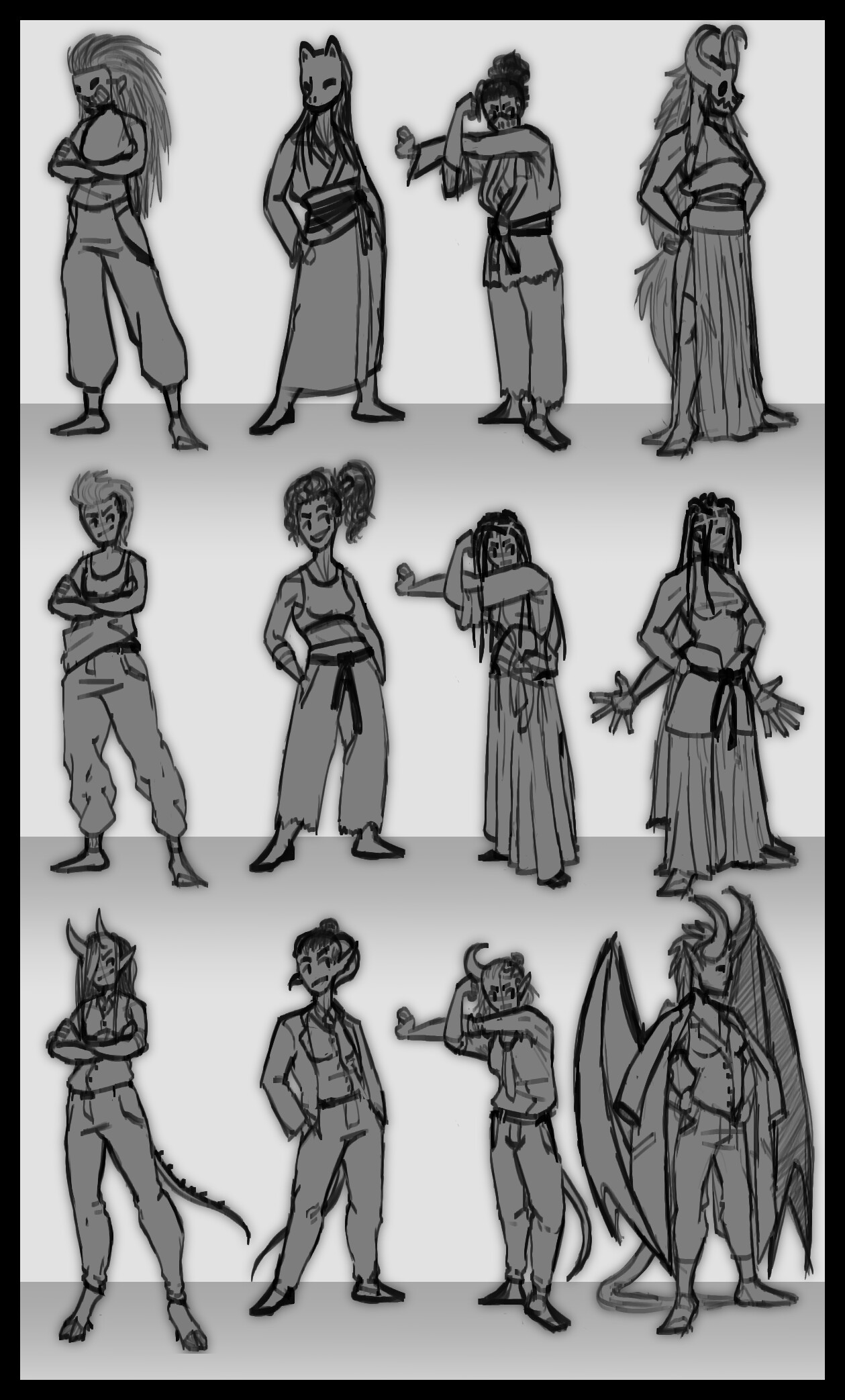 ArtStation - Ruthless Fighters - Sketches