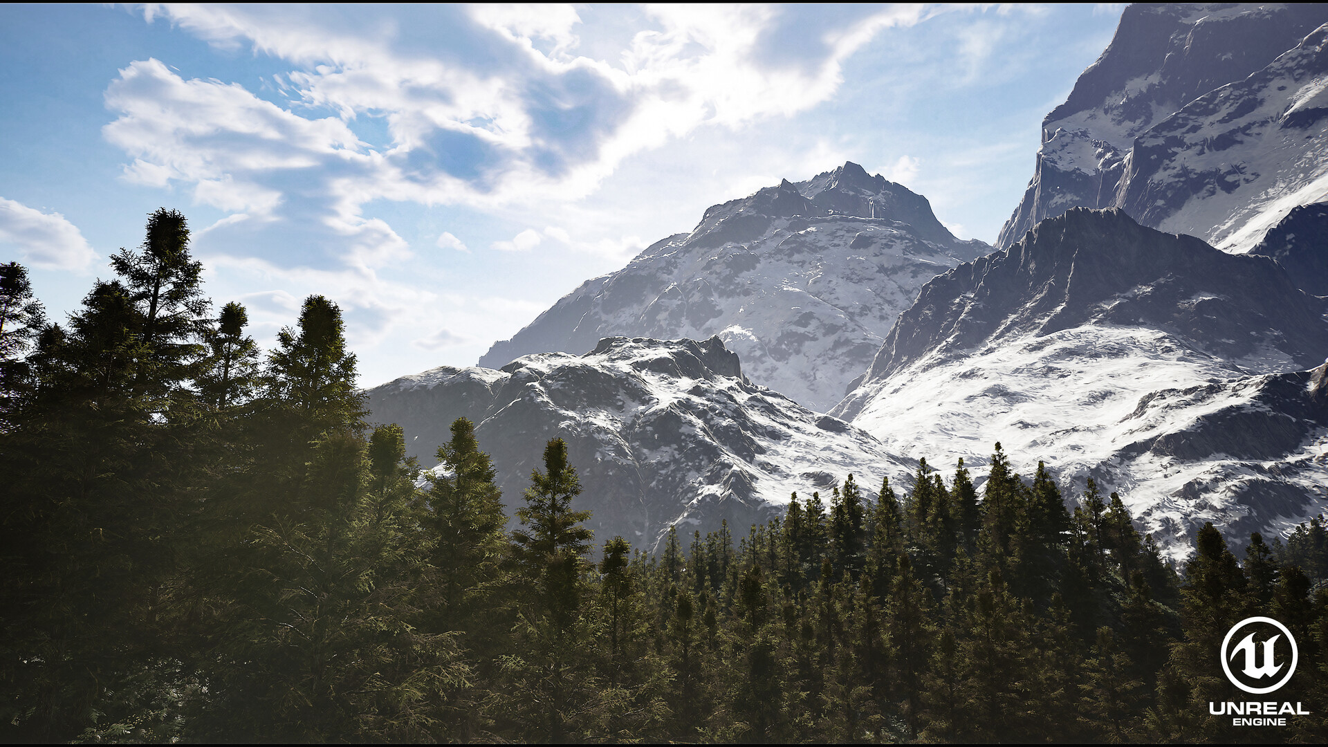 ArtStation - Forest on the mountainside