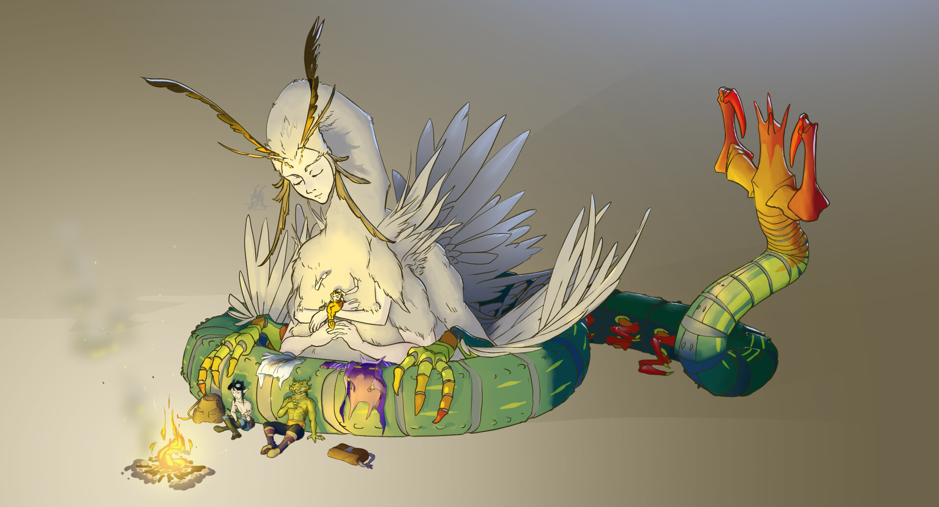 ArtStation - "Monsters Tails" 1 Maternal Love