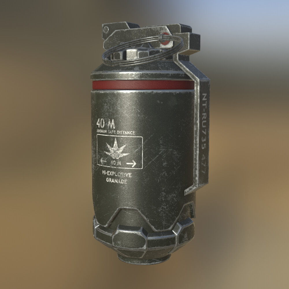 ArtStation - Game prop Grenade