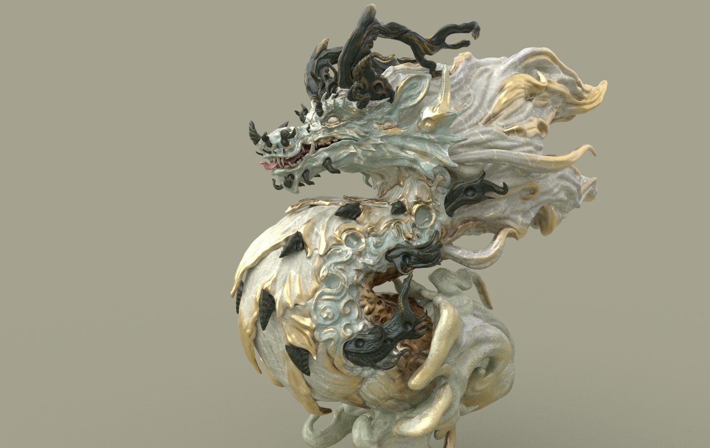 ArtStation - Dragon Statue