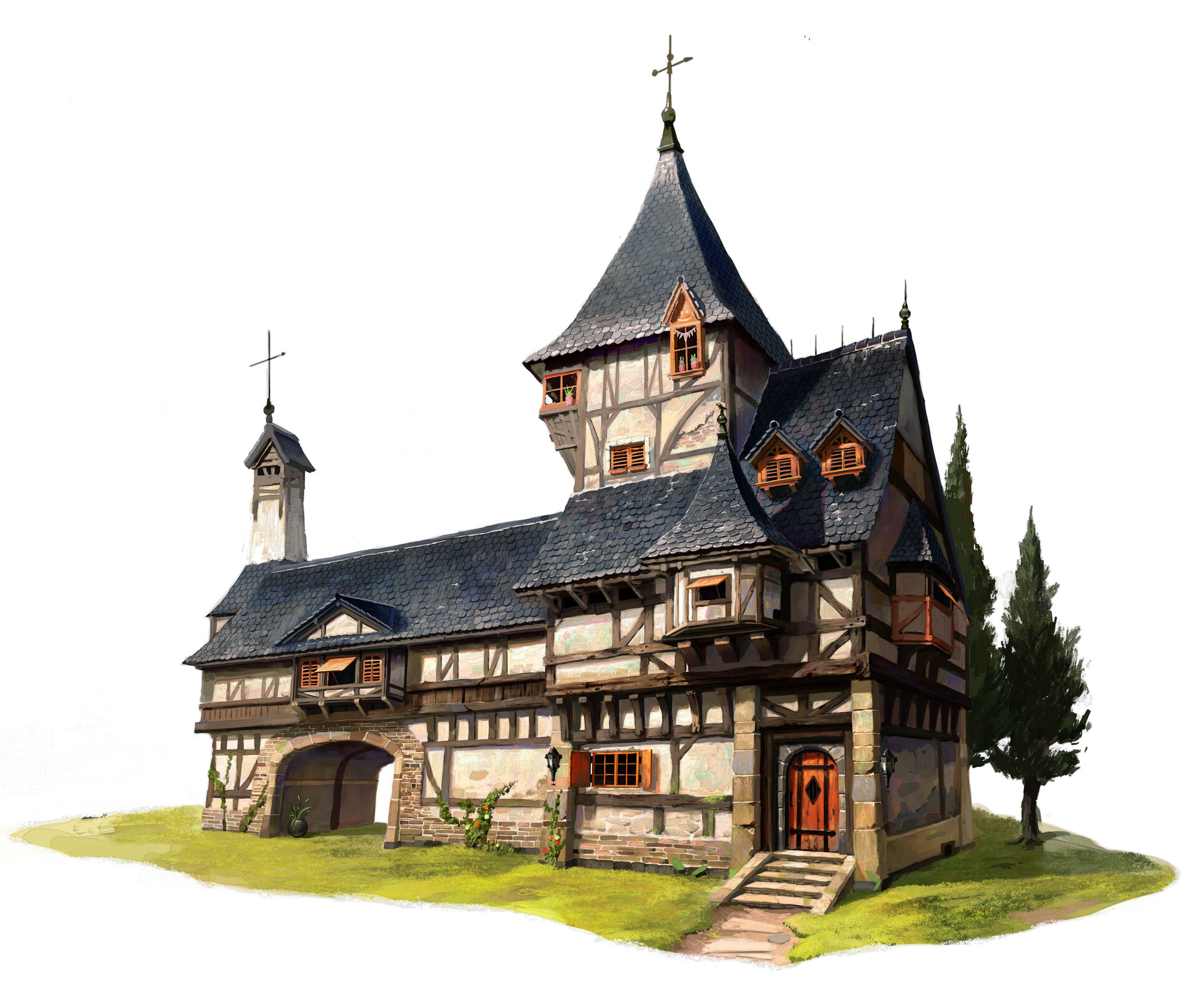 ArtStation - medieval hotel