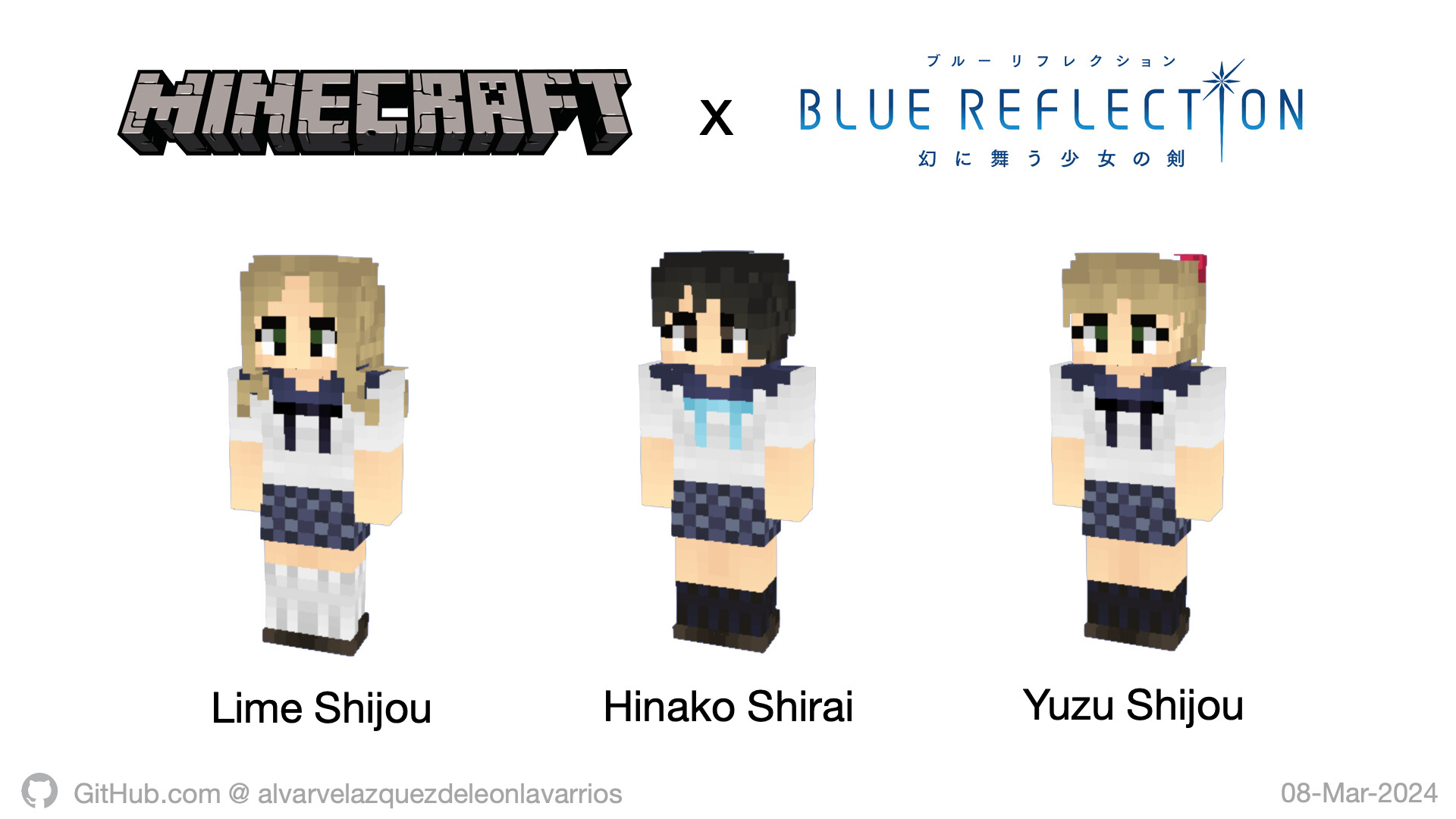 ArtStation - Minecraft x Blue Reflection