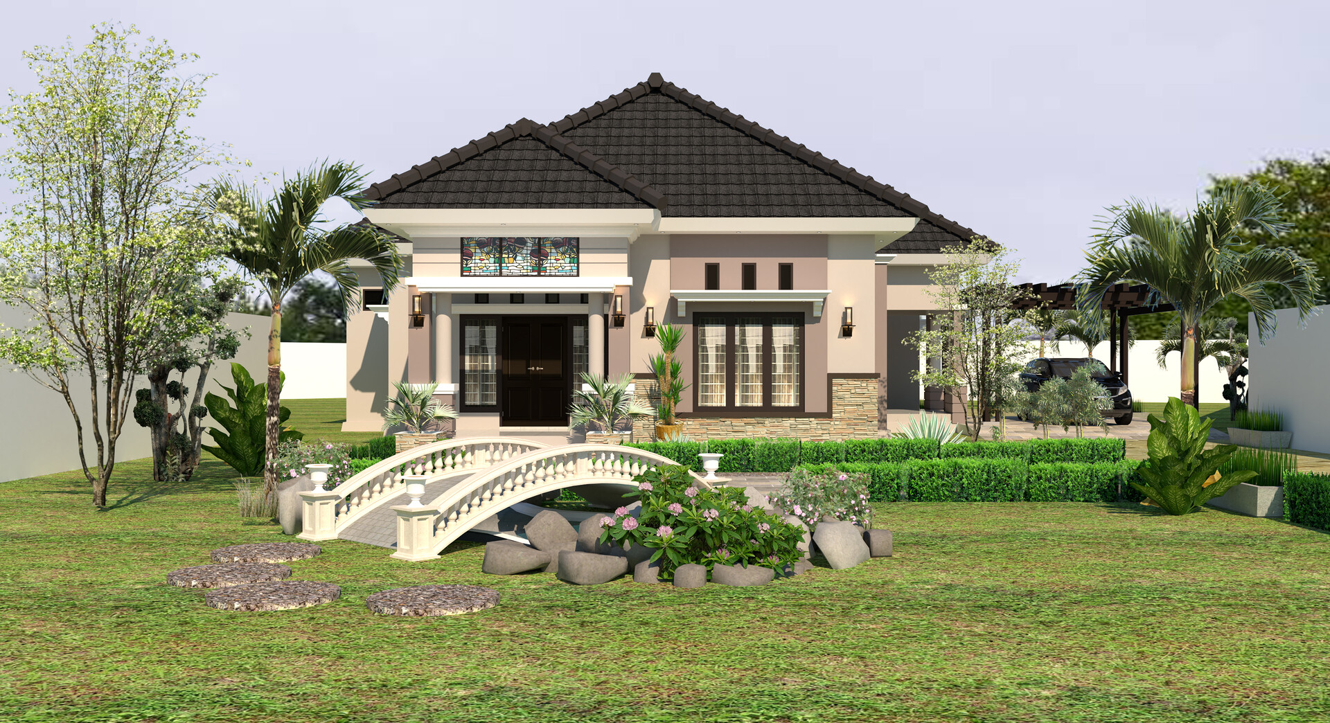 ArtStation - English House Exterior Design